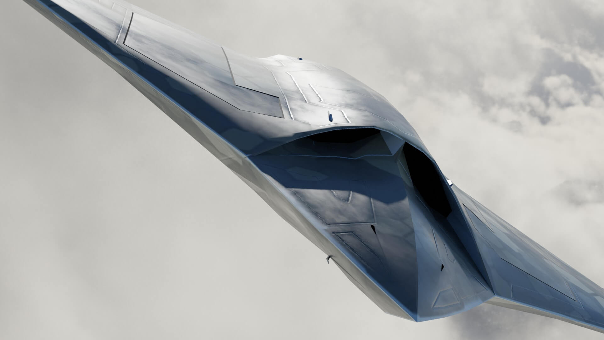 Northrop Grumman RQ-180 White Bat Free 3D Model by NETRUNNER_pl