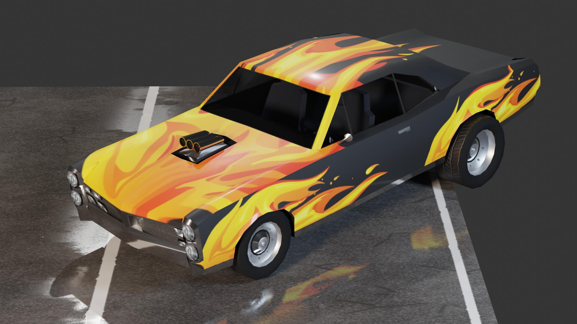 Pontiac GTO 1967 - 3D Model by NETRUNNER_pl