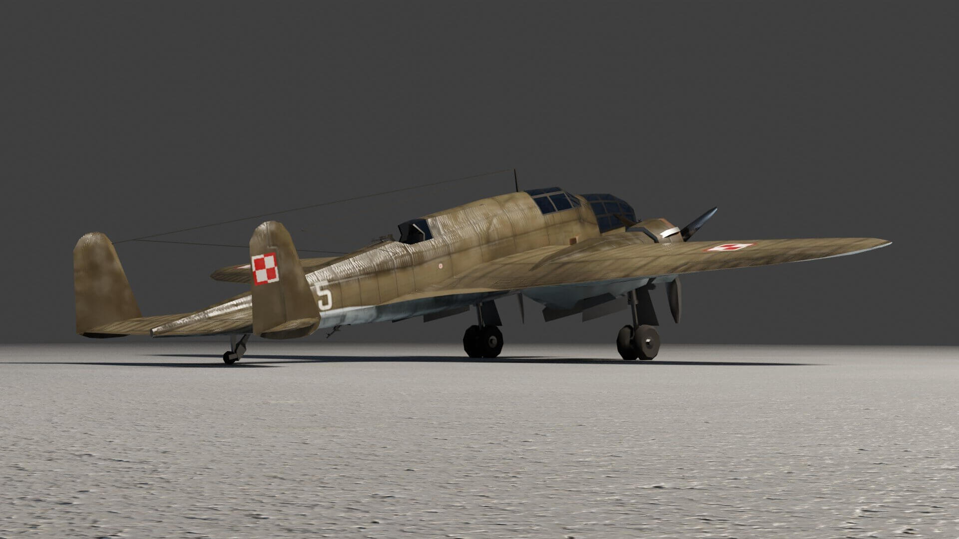 PZL.37 O Moose WW2 Bomber - 3D Model by NETRUNNER_pl