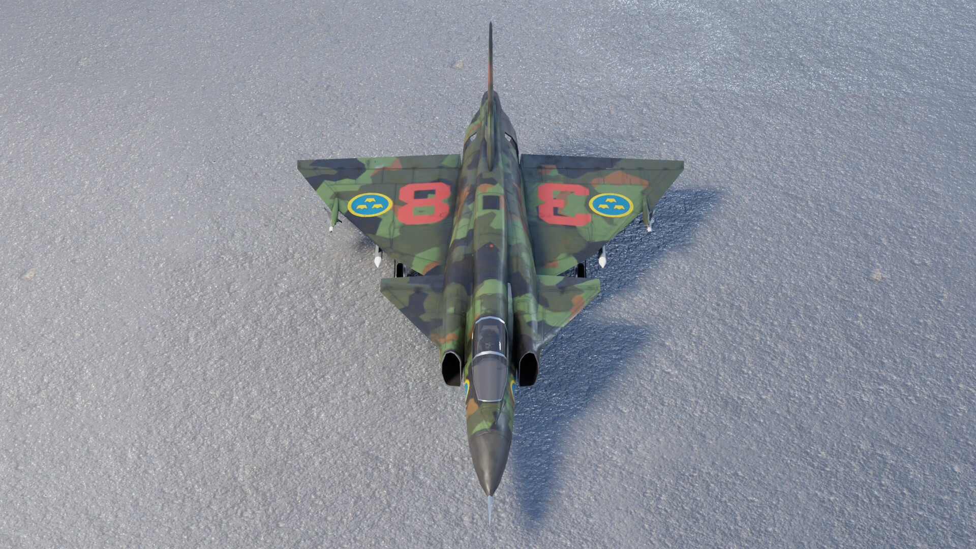 SAAB JAS-37 Viggen 3D Model by NETRUNNER_pl