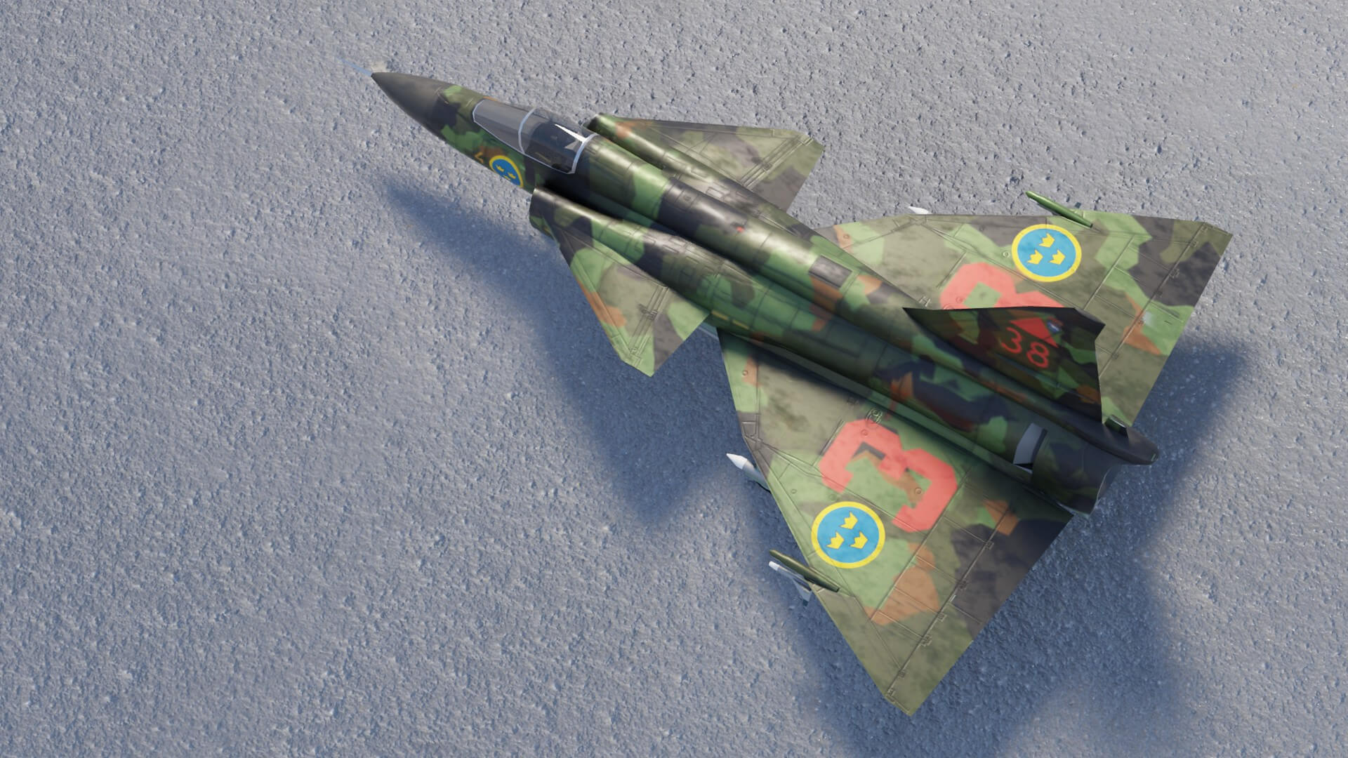 SAAB JAS-37 Viggen 3D Model by NETRUNNER_pl