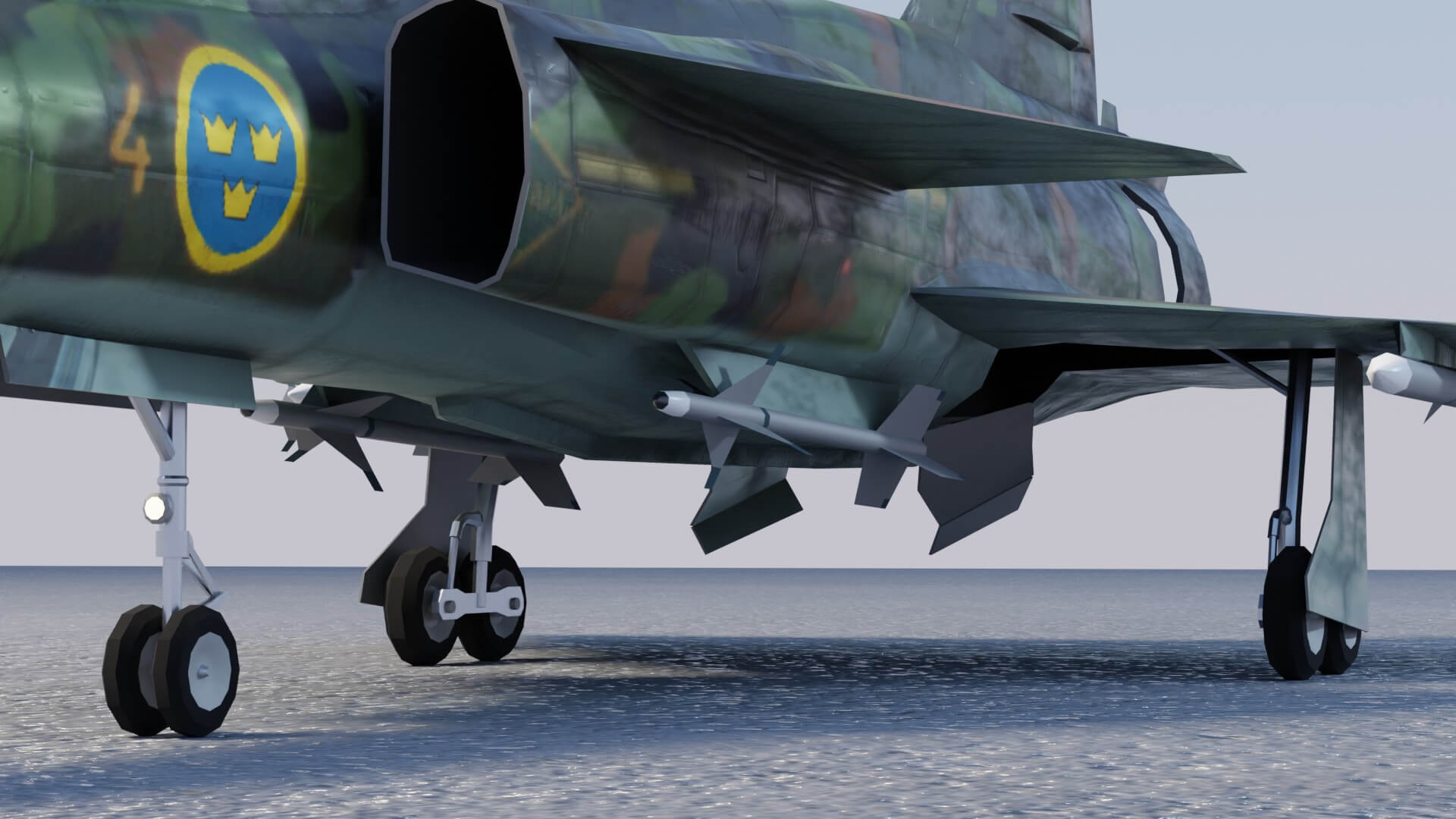 SAAB JAS-37 Viggen 3D Model by NETRUNNER_pl