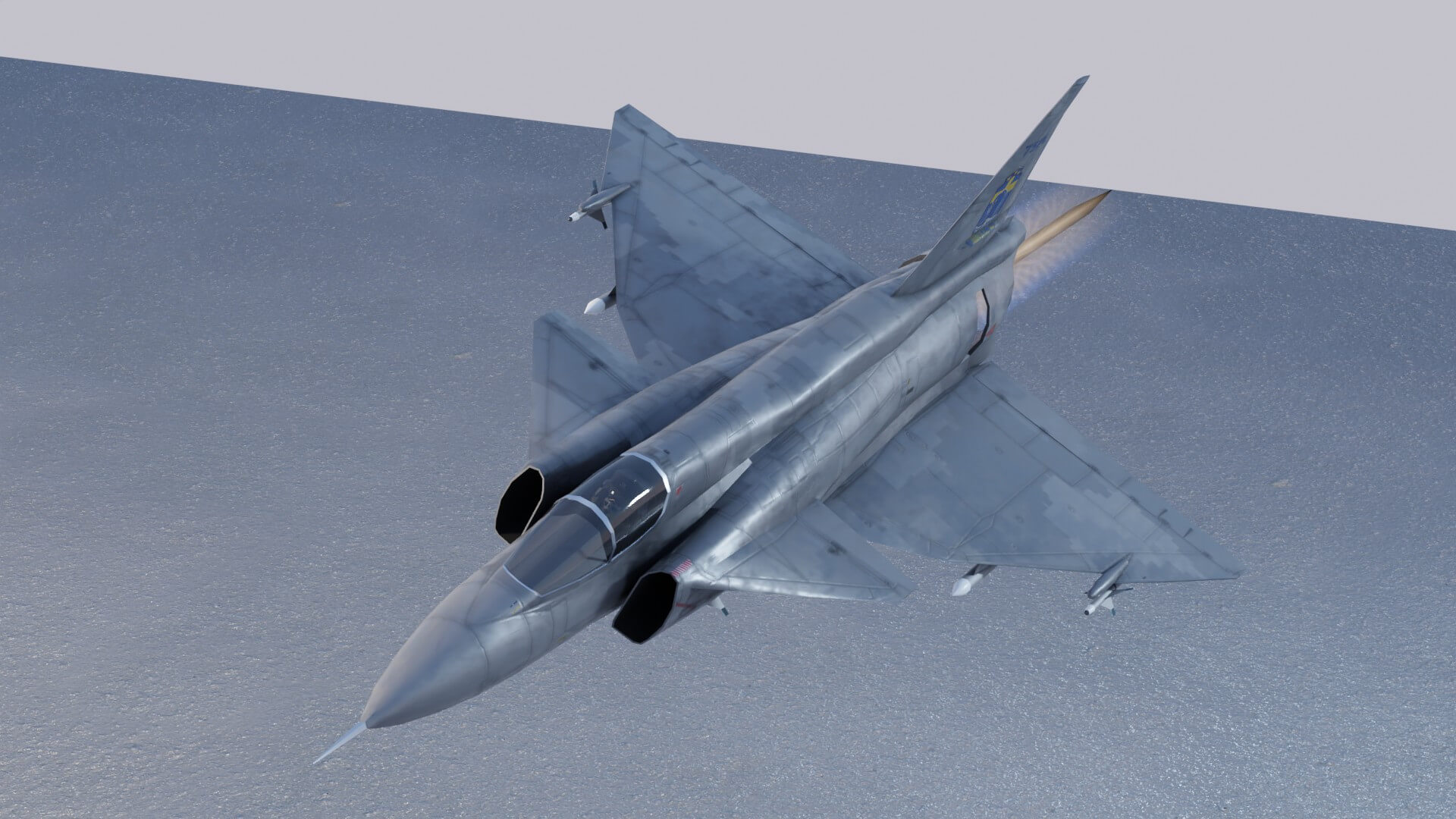 SAAB JAS-37 Viggen 3D Model by NETRUNNER_pl