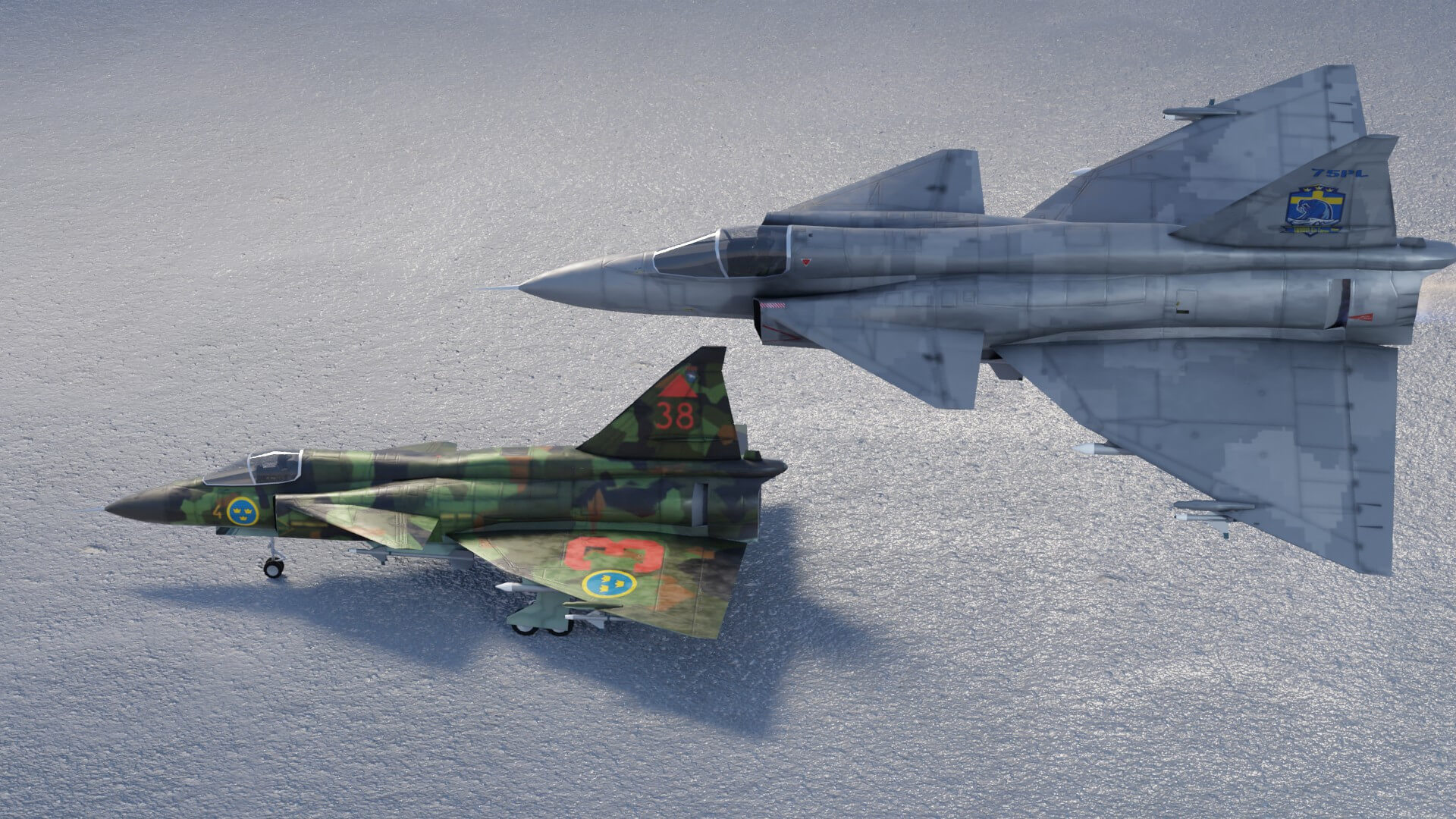 SAAB JAS-37 Viggen 3D Model by NETRUNNER_pl