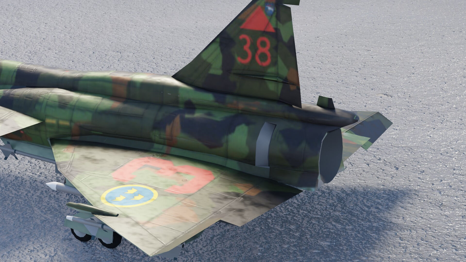 SAAB JAS-37 Viggen 3D Model by NETRUNNER_pl