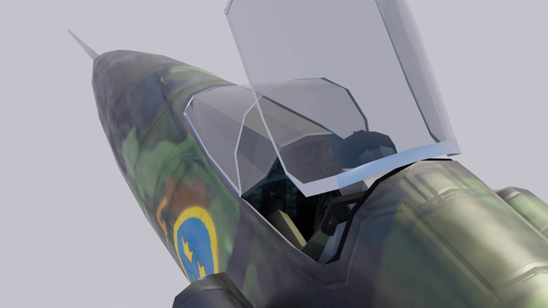 SAAB JAS-37 Viggen 3D Model by NETRUNNER_pl
