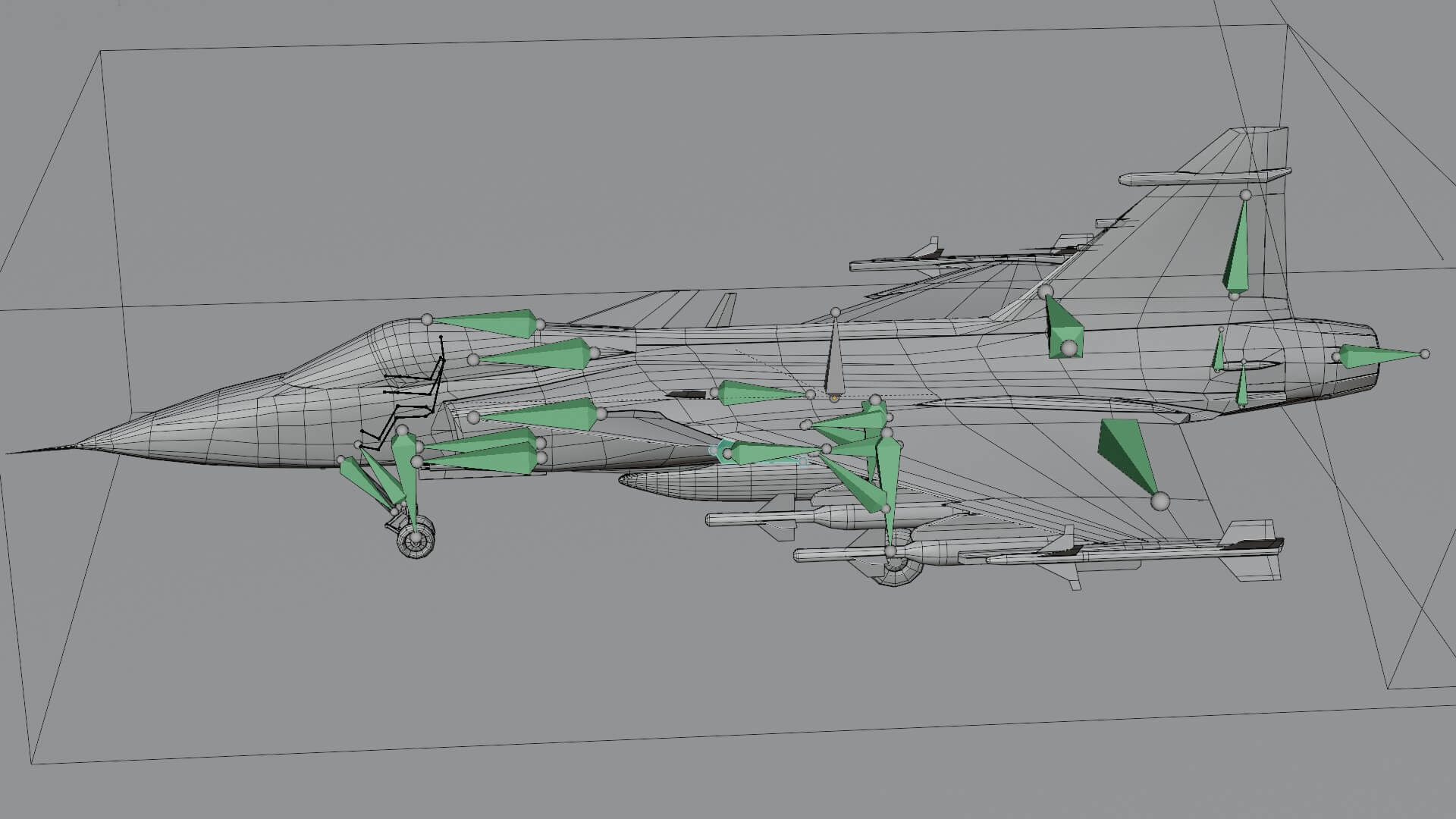 SAAB JAS-39 Gripen 3D Model by NETRUNNER_pl