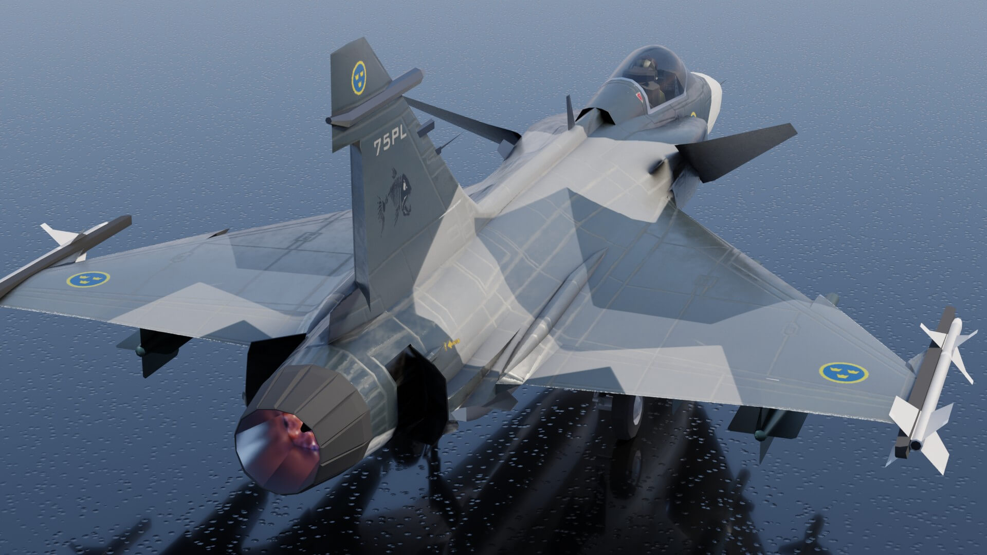 SAAB JAS-39 Gripen 3D Model by NETRUNNER_pl