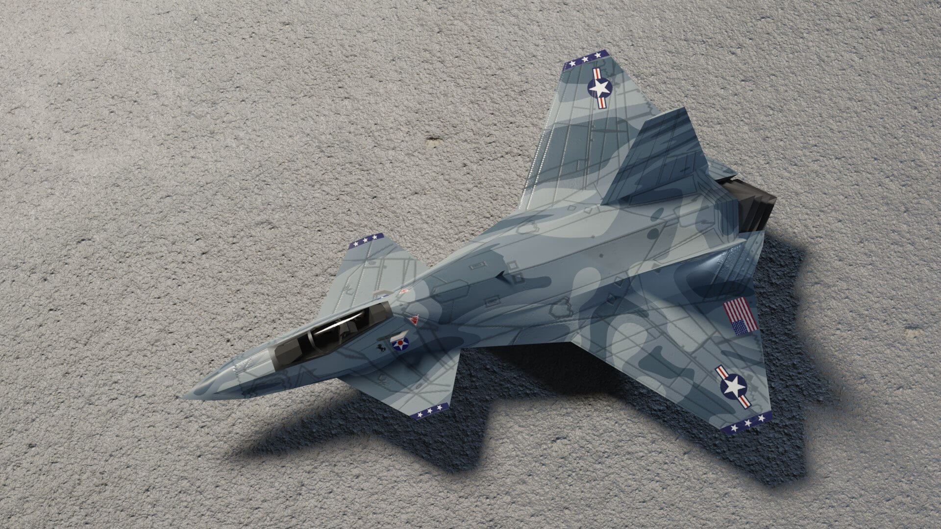 Skunk F-33 Lancer Generic Jet Fighter 3D Model by NETRUNNER_pl