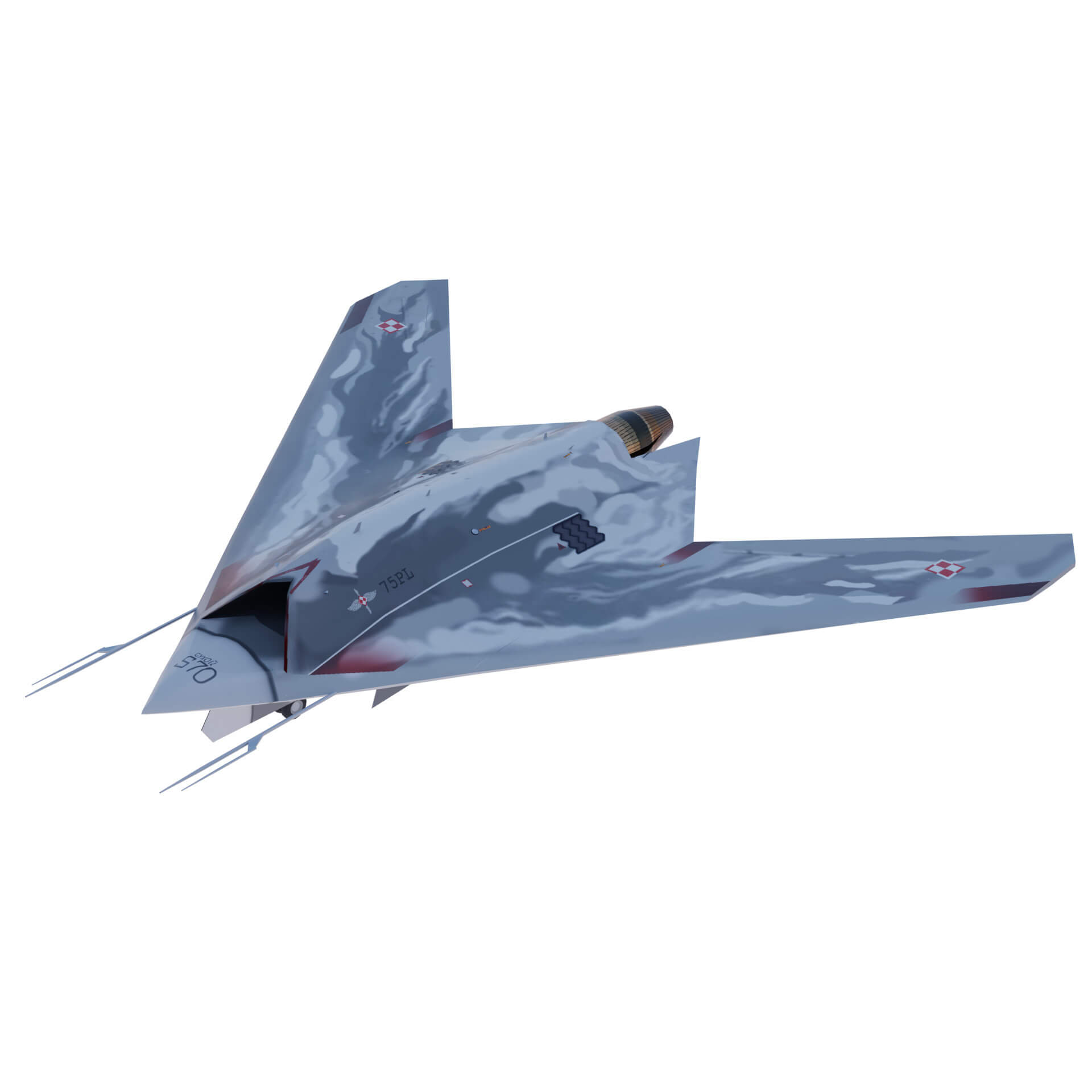 Sukhoi S-70 Okhotnik 3D Model by NETRUNNER_pl