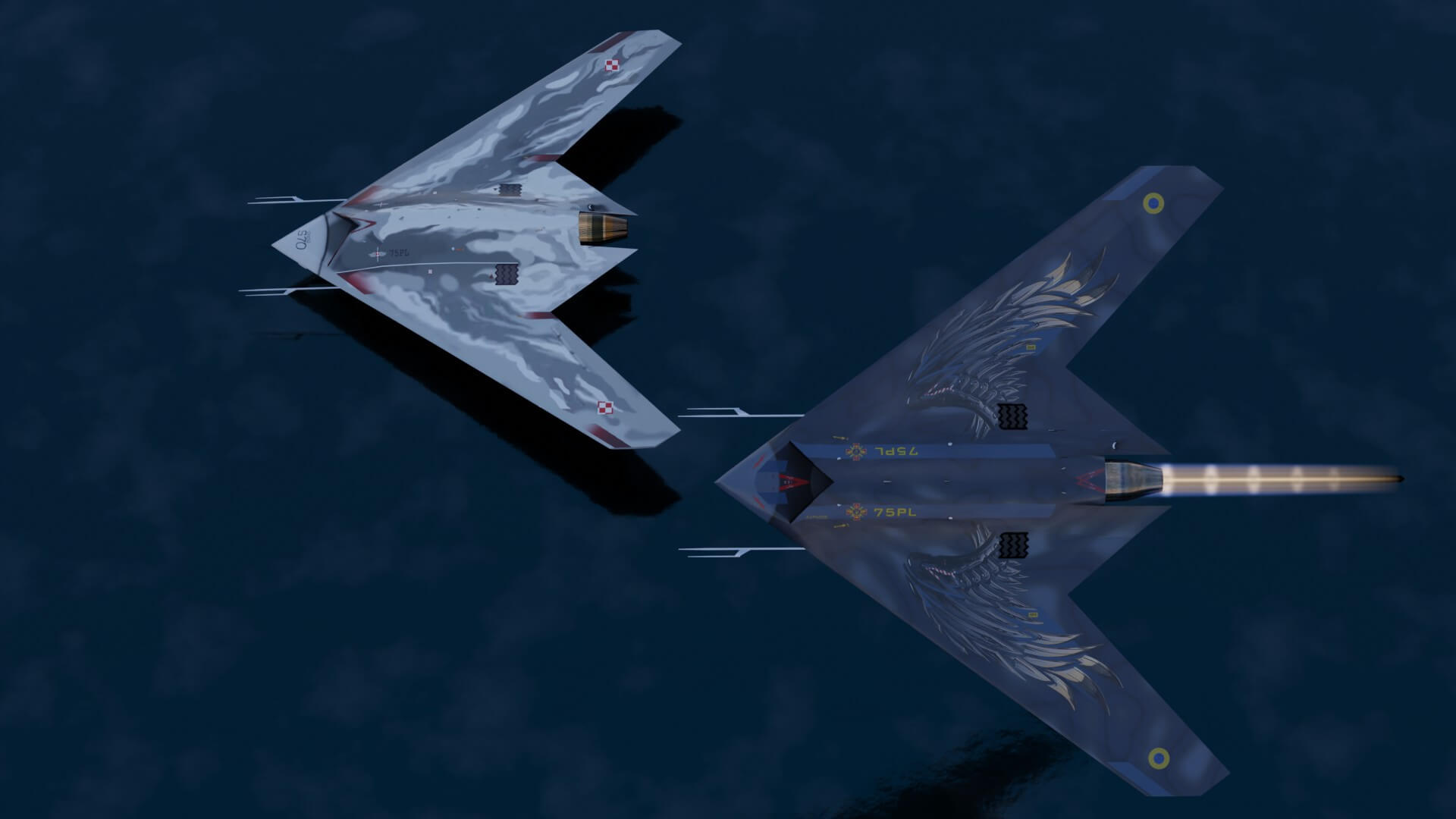 Sukhoi S-70 Okhotnik 3D Model by NETRUNNER_pl