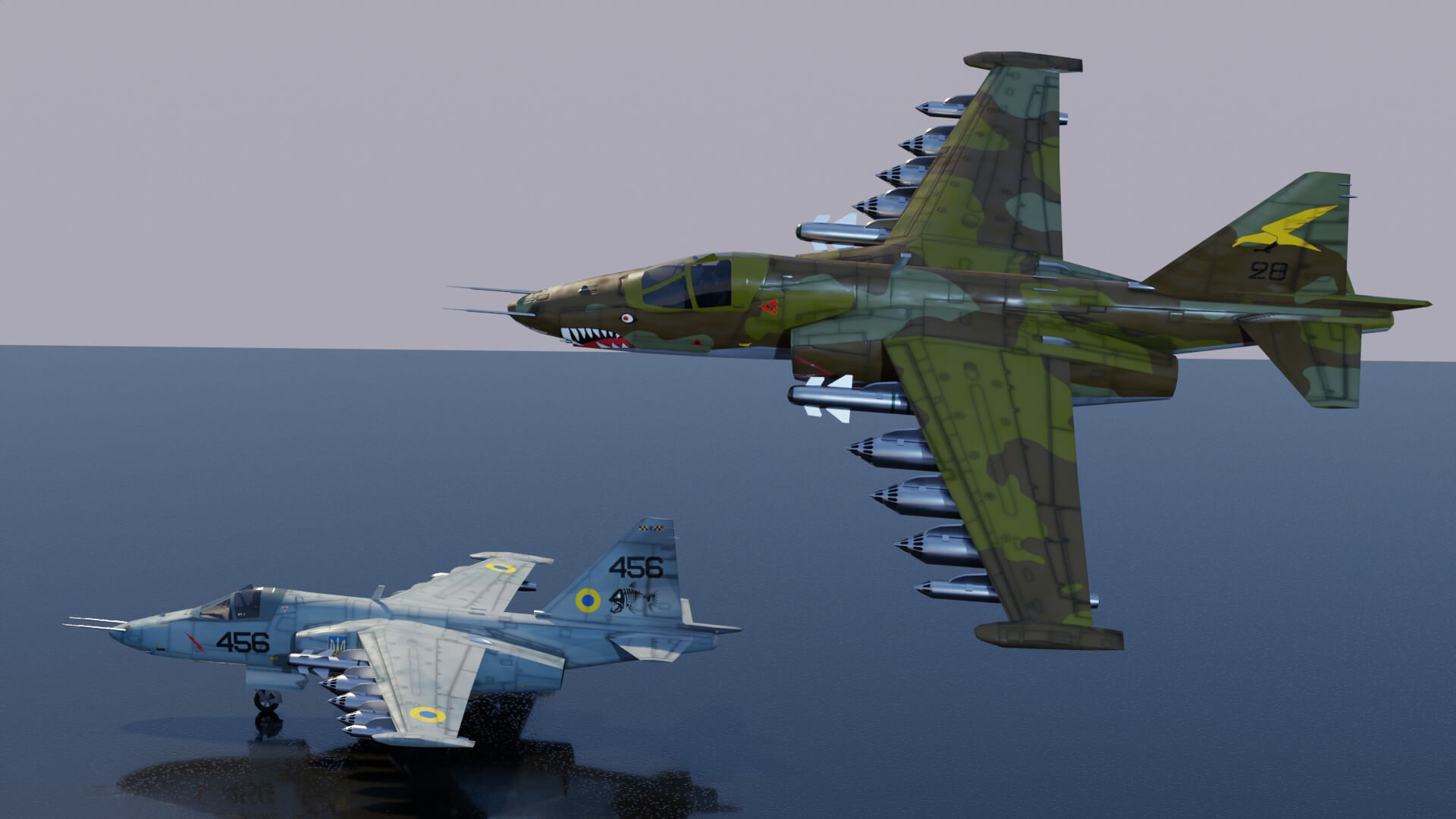 Sukhoi SU-25 Frogfoot 3D Model by NETRUNNER_pl