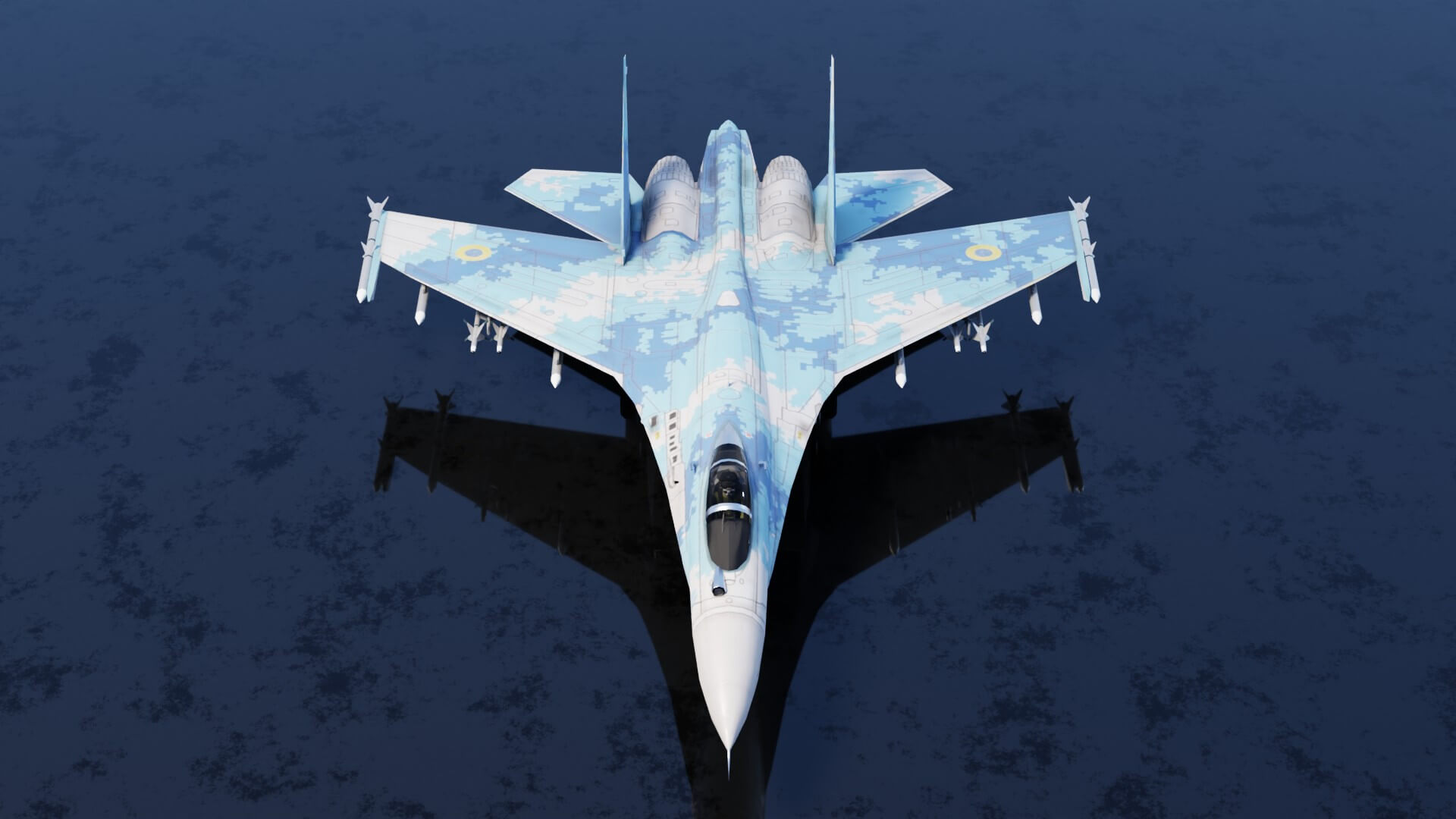 Sukhoi SU-27 Flanker 3D Model by NETRUNNER_pl