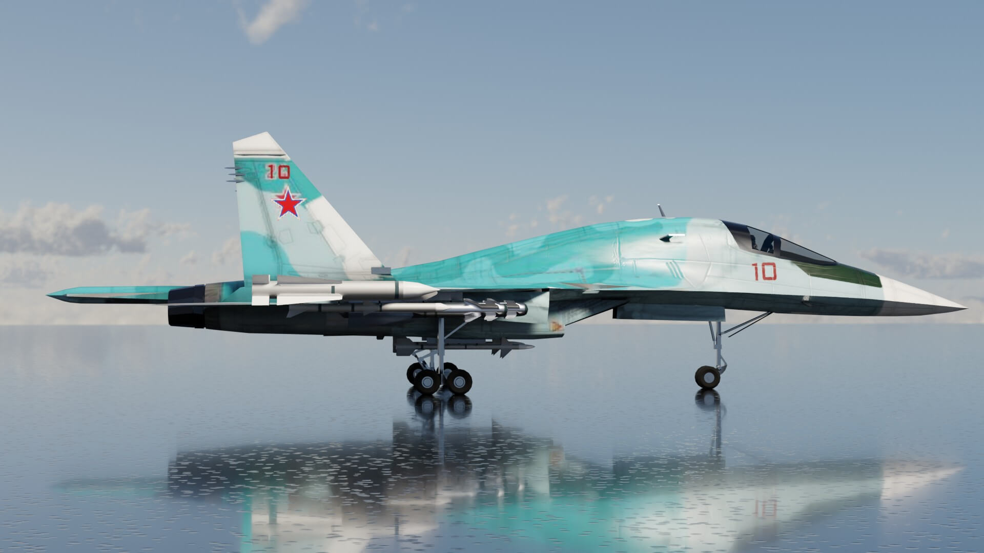 Sukhoi SU-34 Fullback 3D Model by NETRUNNER_pl