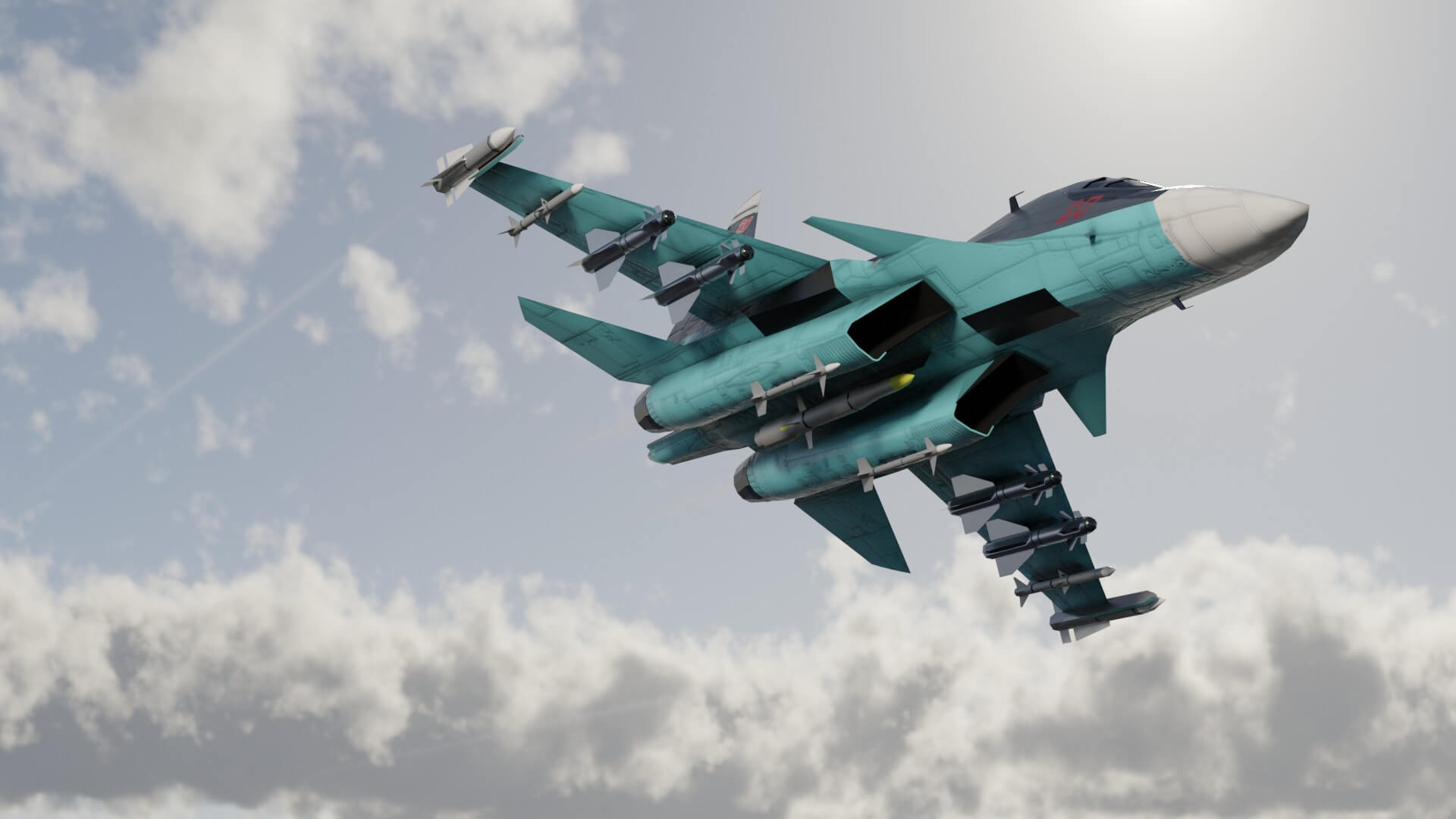 Sukhoi SU-34 Fullback 3D Model by NETRUNNER_pl