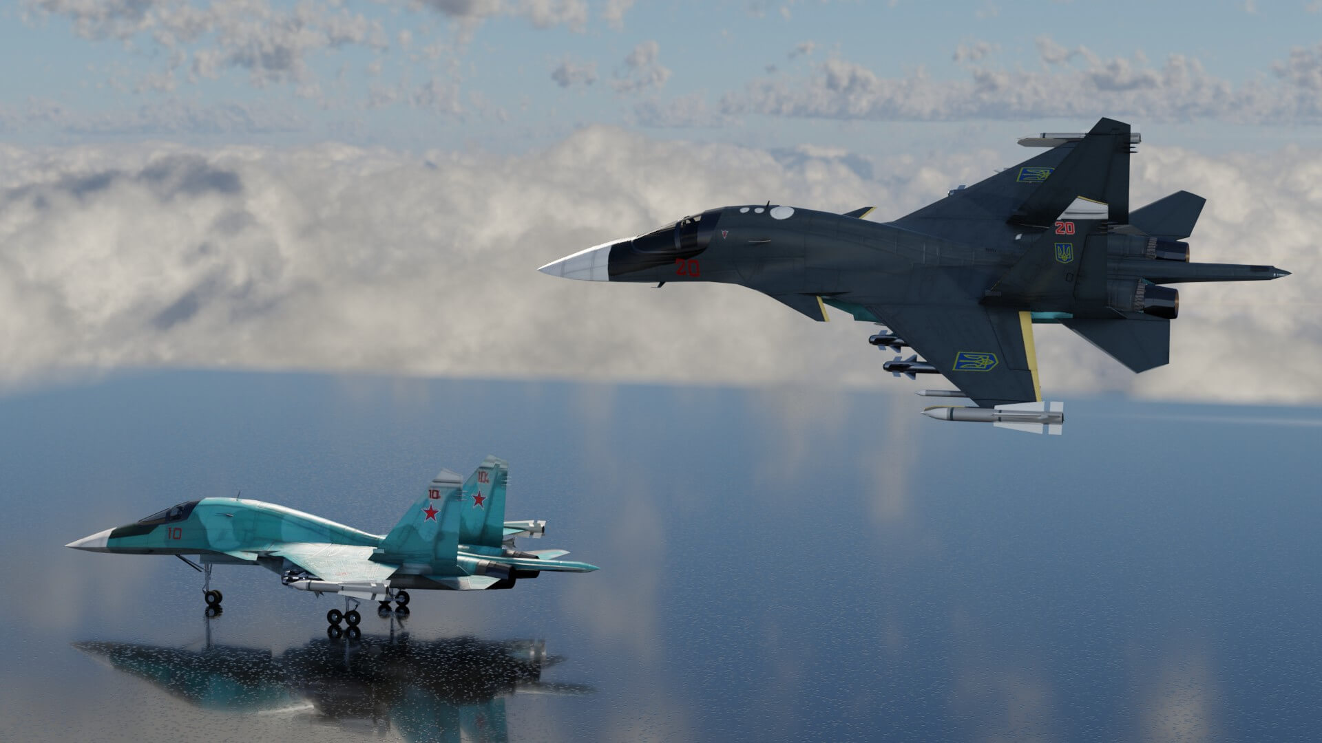Sukhoi SU-34 Fullback 3D Model by NETRUNNER_pl