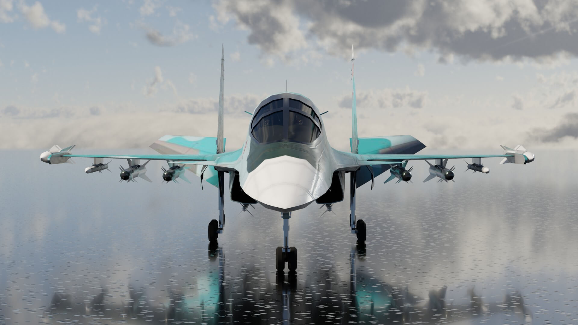 Sukhoi SU-34 Fullback 3D Model by NETRUNNER_pl