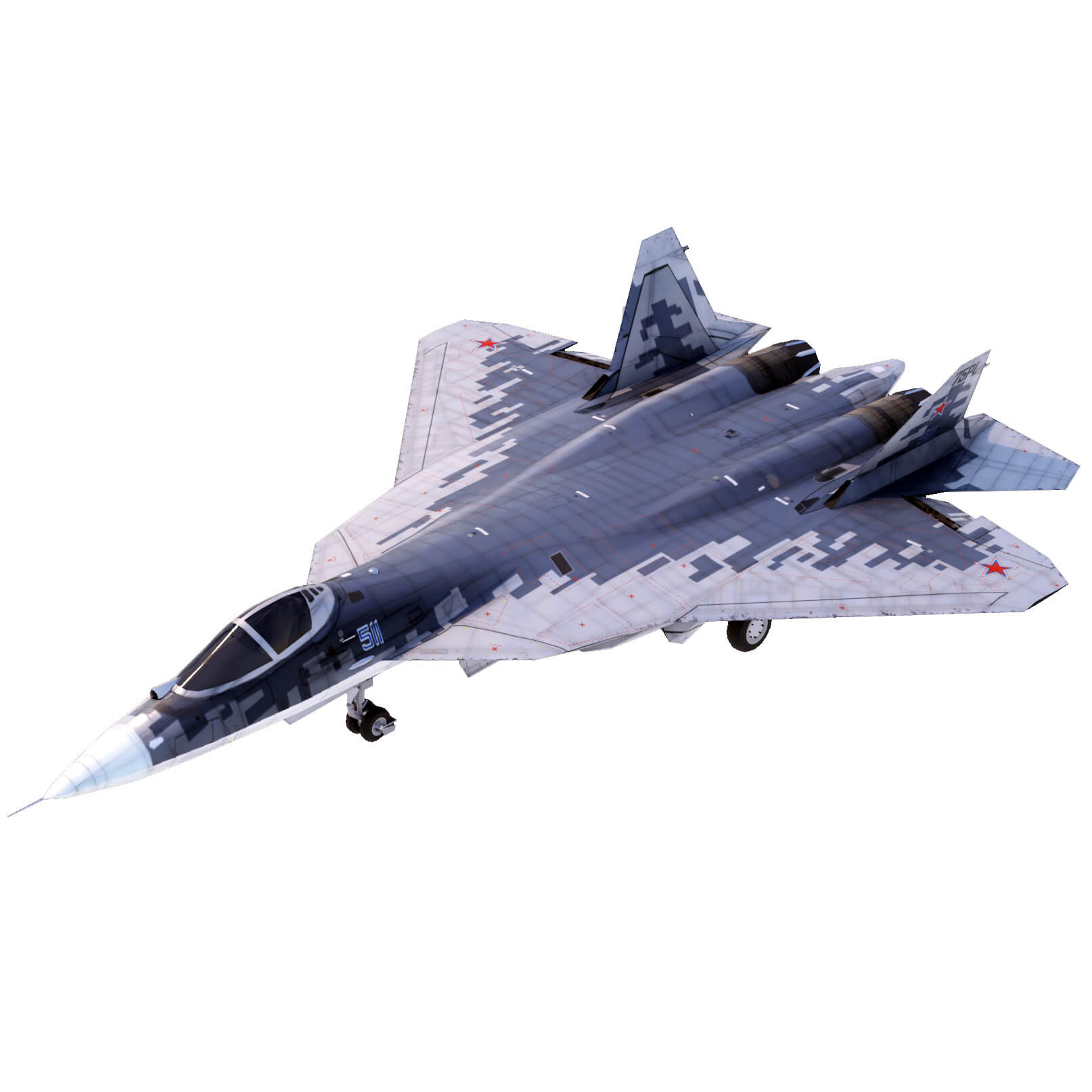 Sukhoi SU-57 Felon 3D Model by NETRUNNER_pl
