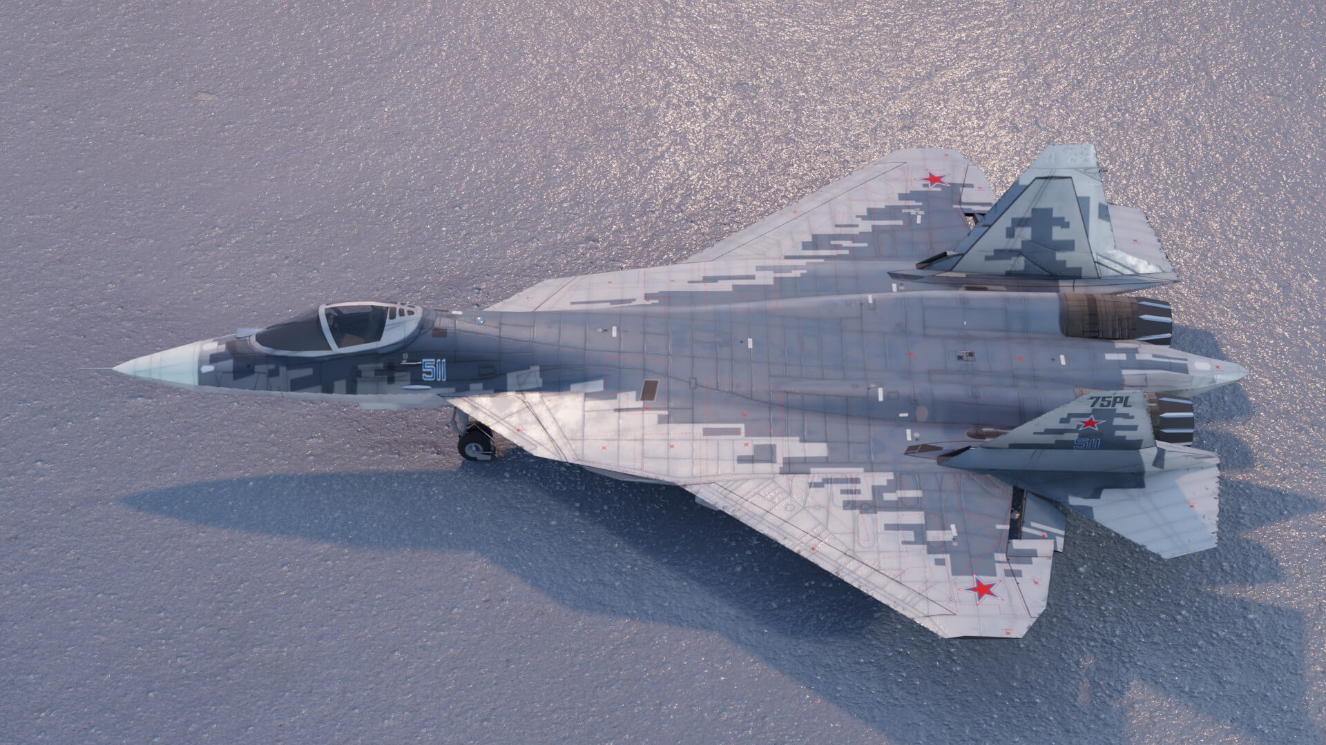Sukhoi SU-57 Felon 3D Model by NETRUNNER_pl