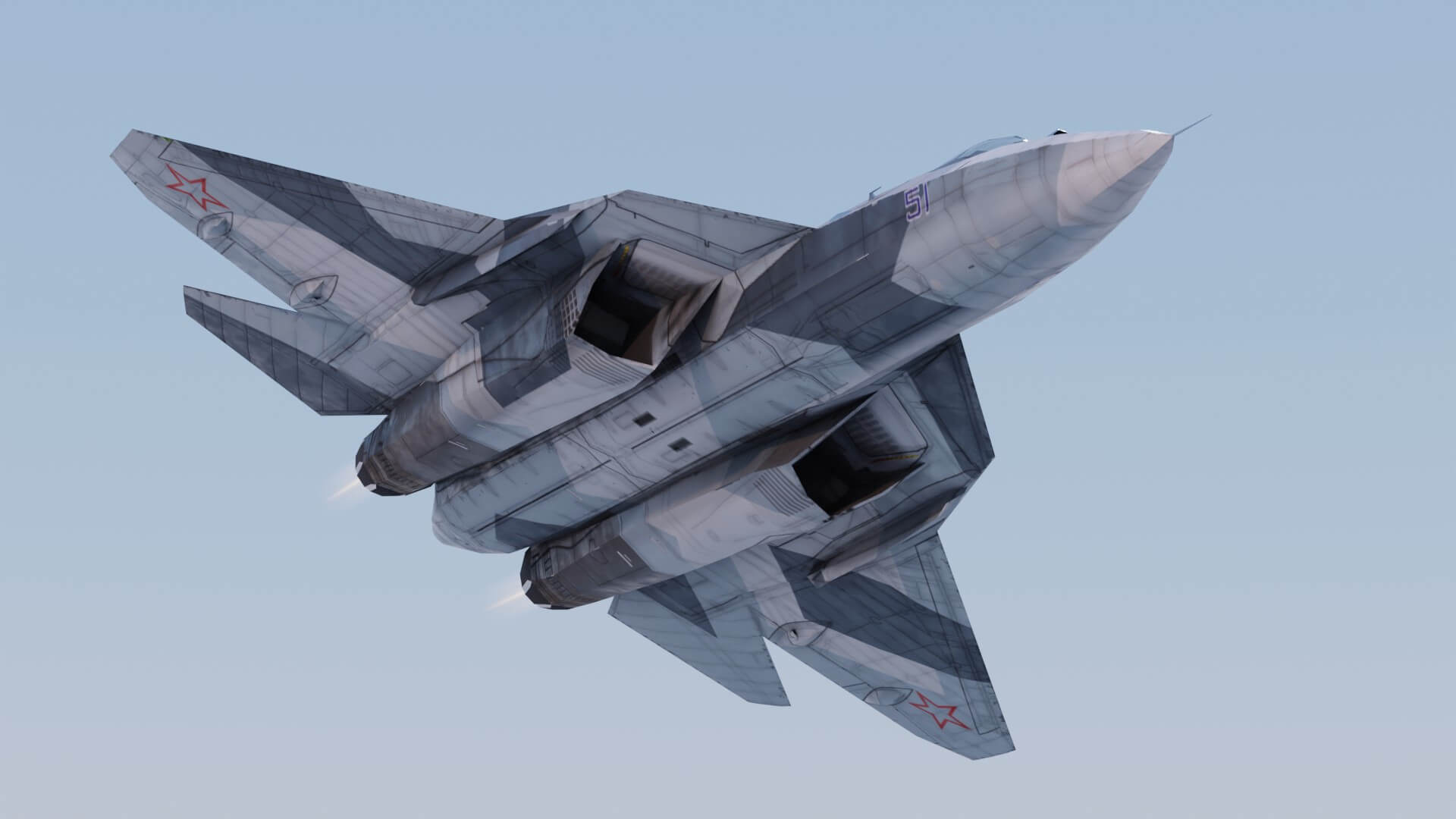 Sukhoi SU-57 Felon 3D Model by NETRUNNER_pl