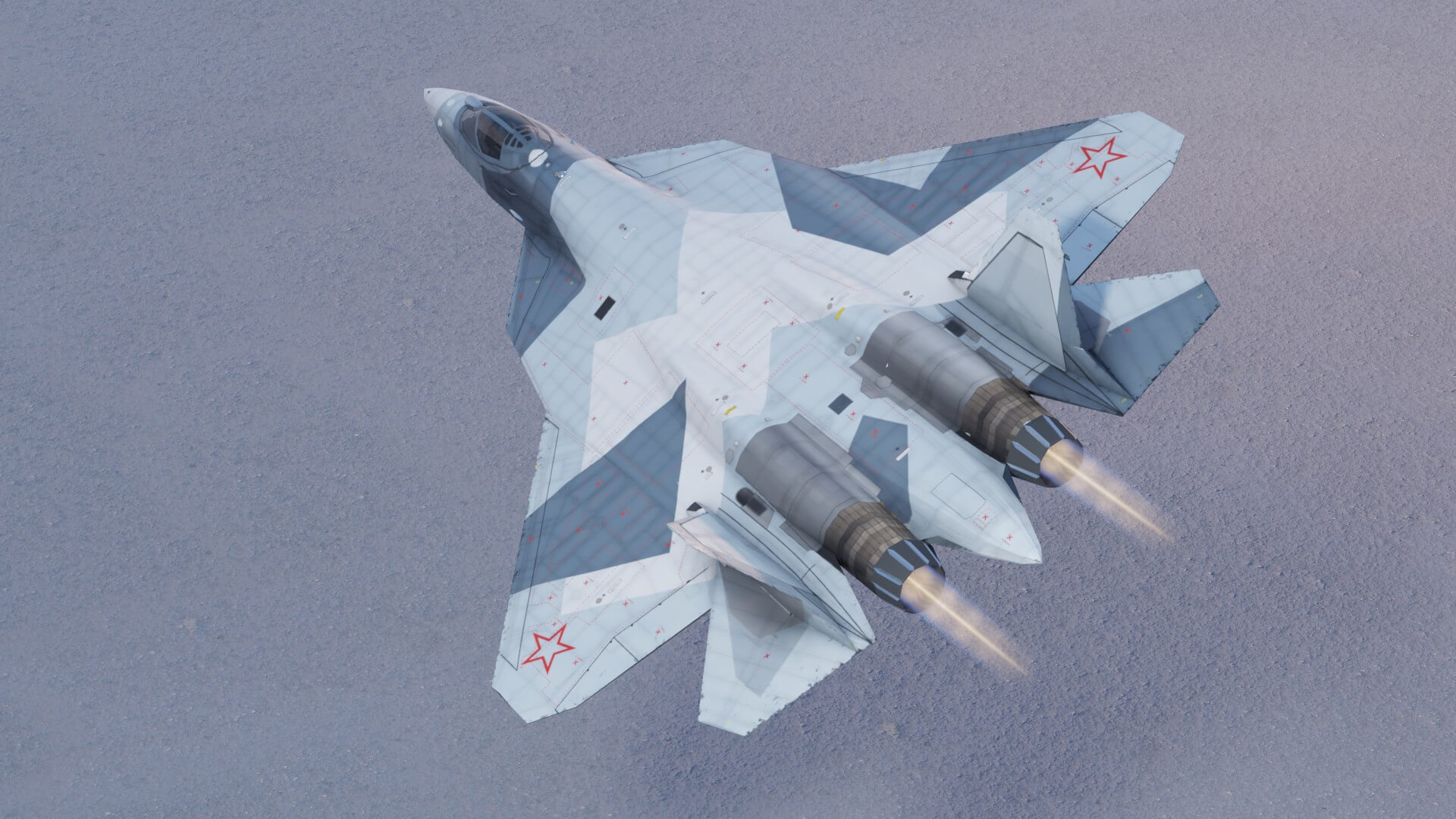 Sukhoi SU-57 Felon 3D Model by NETRUNNER_pl