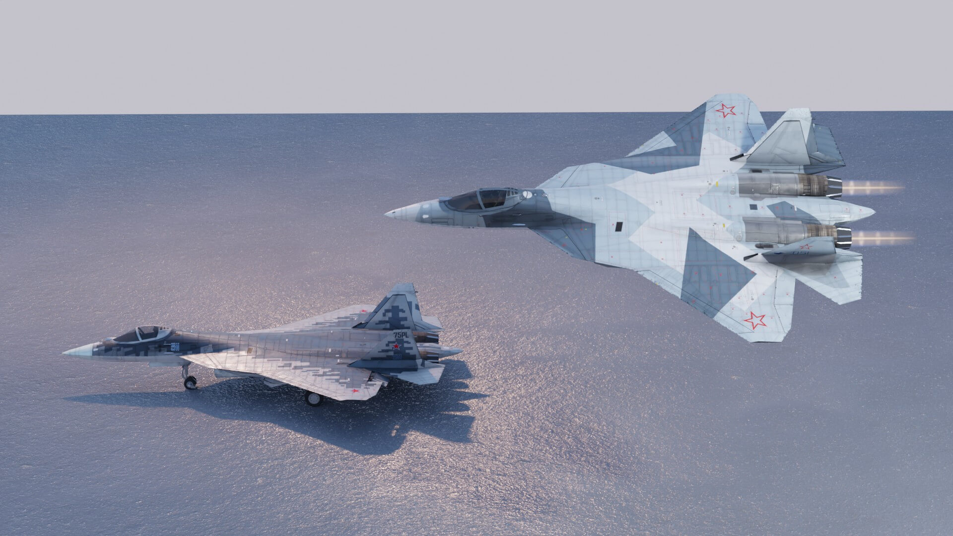Sukhoi SU-57 Felon 3D Model by NETRUNNER_pl