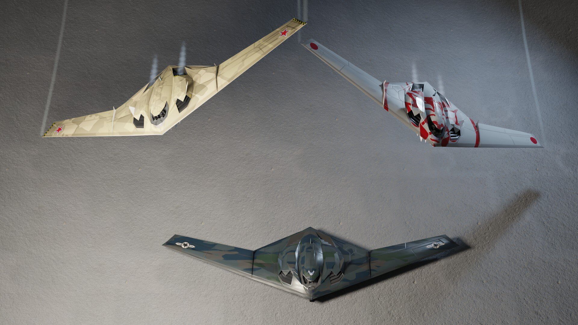 TU-222 Concept Stealth Bomber 3D Model by NETRUNNER_pl