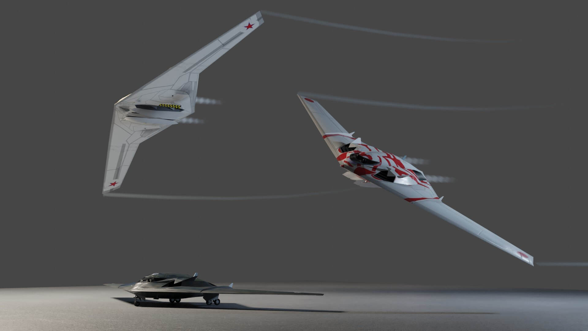 TU-222 Concept Stealth Bomber 3D Model by NETRUNNER_pl