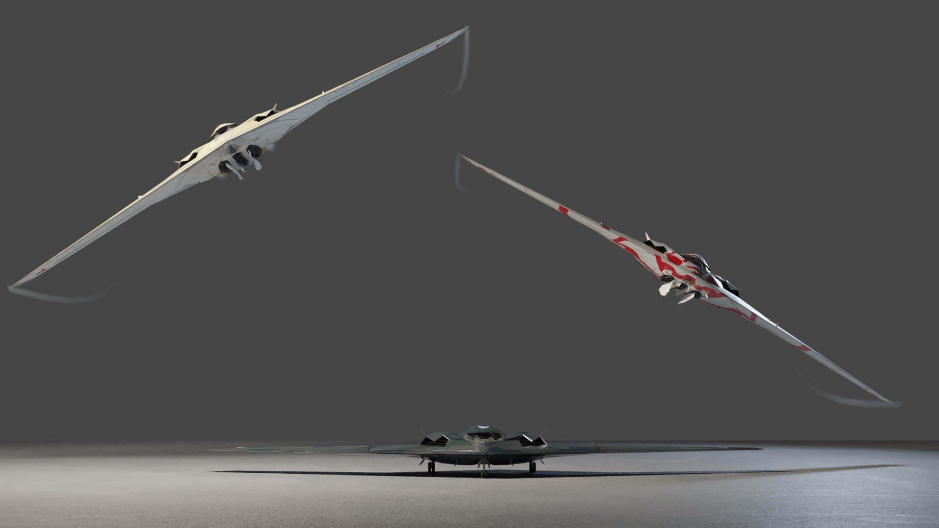 TU-222 Concept Stealth Bomber 3D Model by NETRUNNER_pl