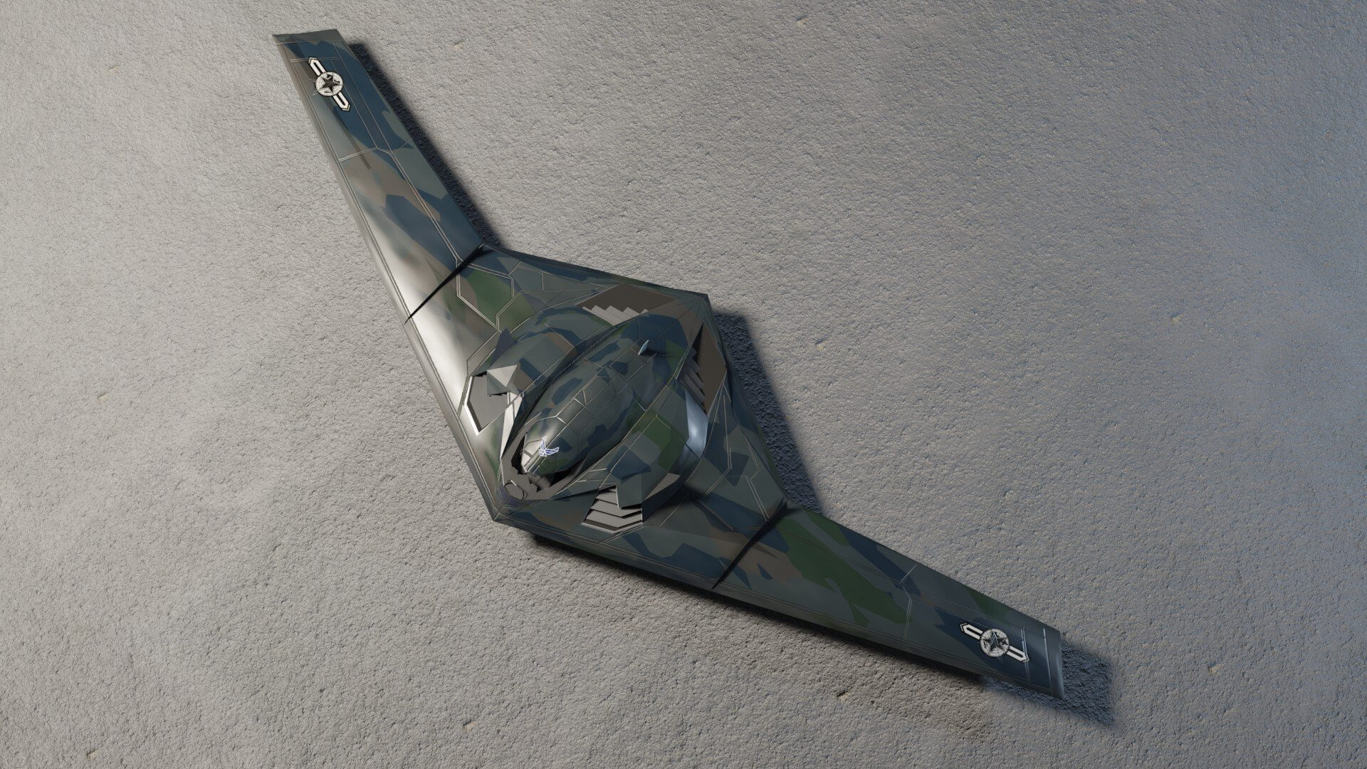 TU-222 Concept Stealth Bomber 3D Model by NETRUNNER_pl