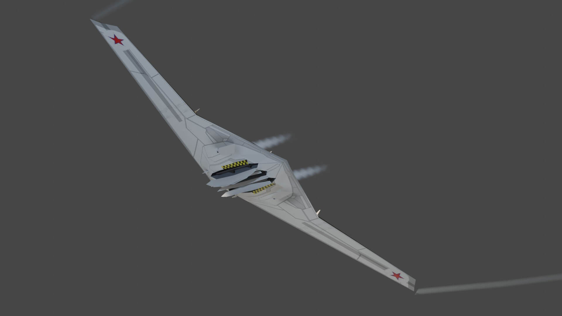 TU-222 Concept Stealth Bomber 3D Model by NETRUNNER_pl