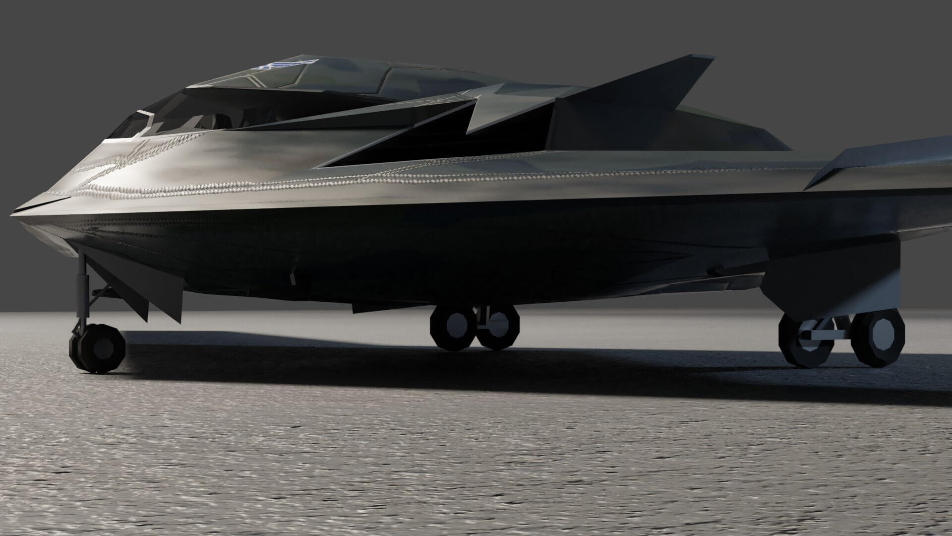 TU-222 Concept Stealth Bomber 3D Model by NETRUNNER_pl