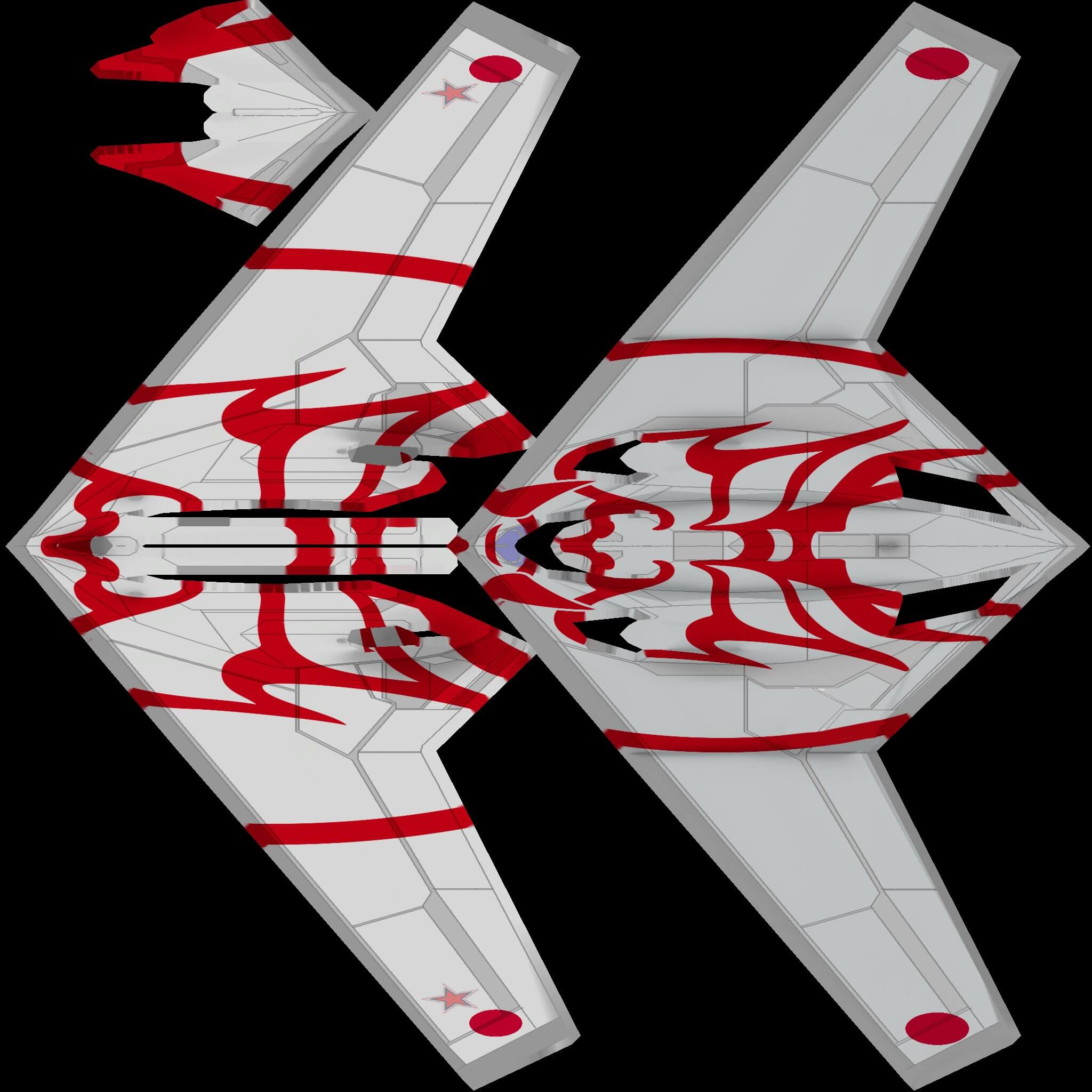 TU-222 Concept Stealth Bomber 3D Model by NETRUNNER_pl