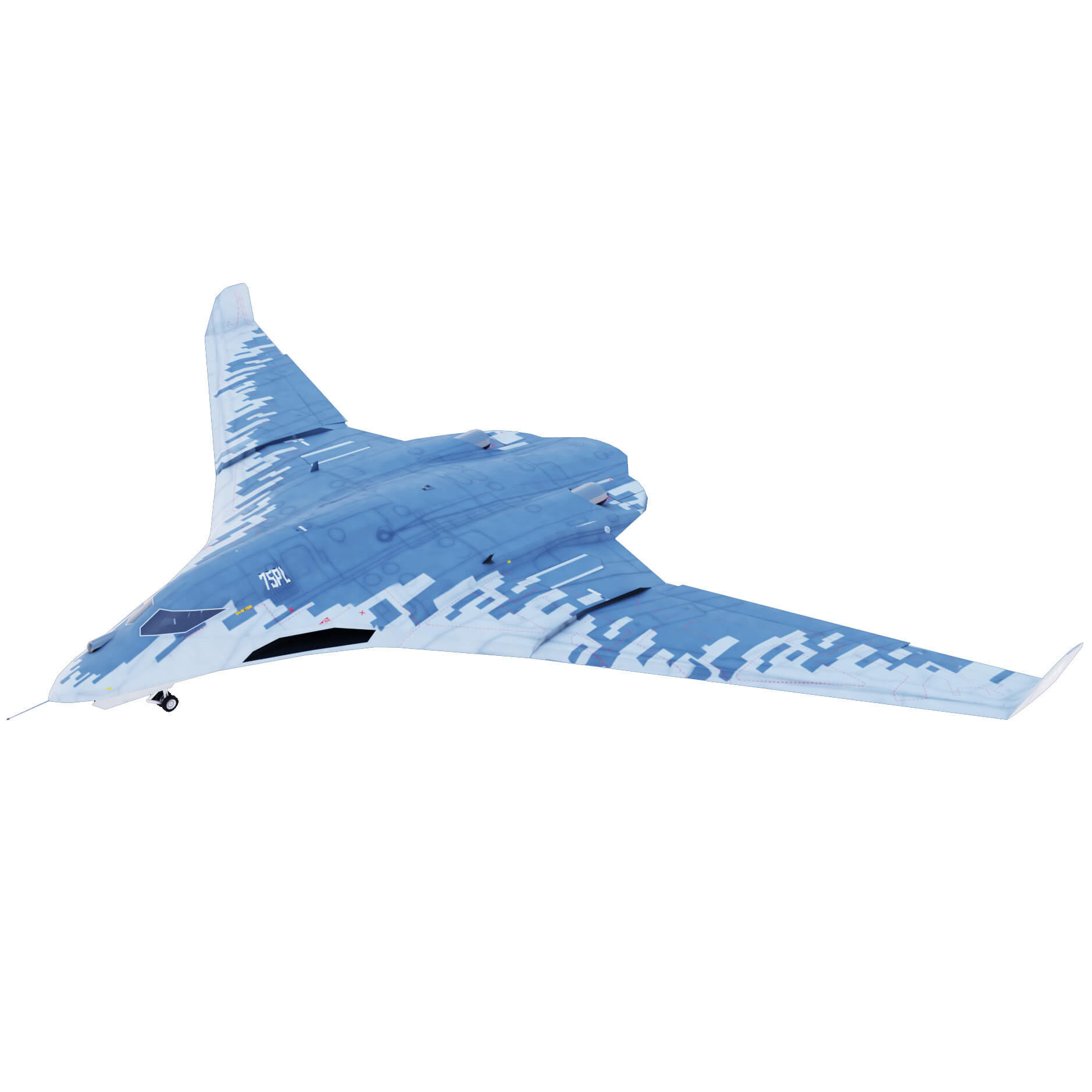 Tupolev PAK DA Envoy - 3D Model by NETRUNNER_pl