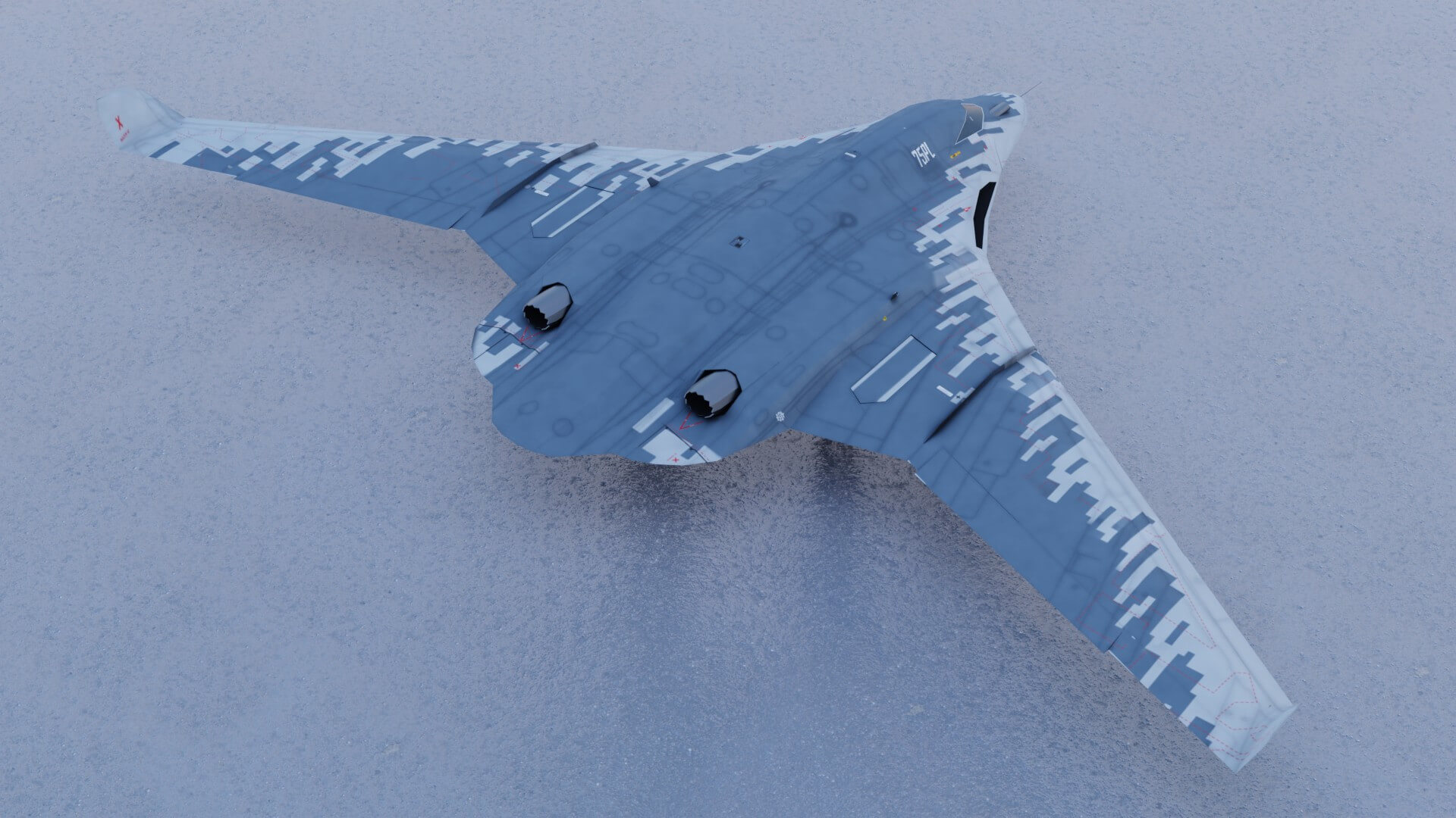 Tupolev PAK DA Envoy - 3D Model by NETRUNNER_pl