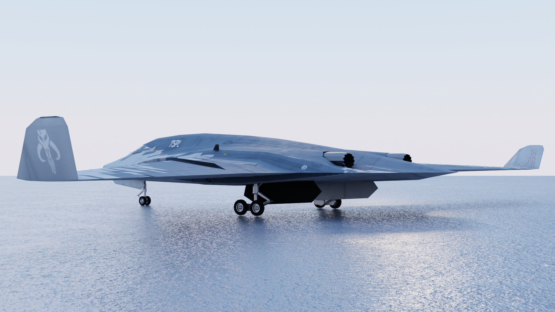 Tupolev PAK DA Envoy - 3D Model by NETRUNNER_pl