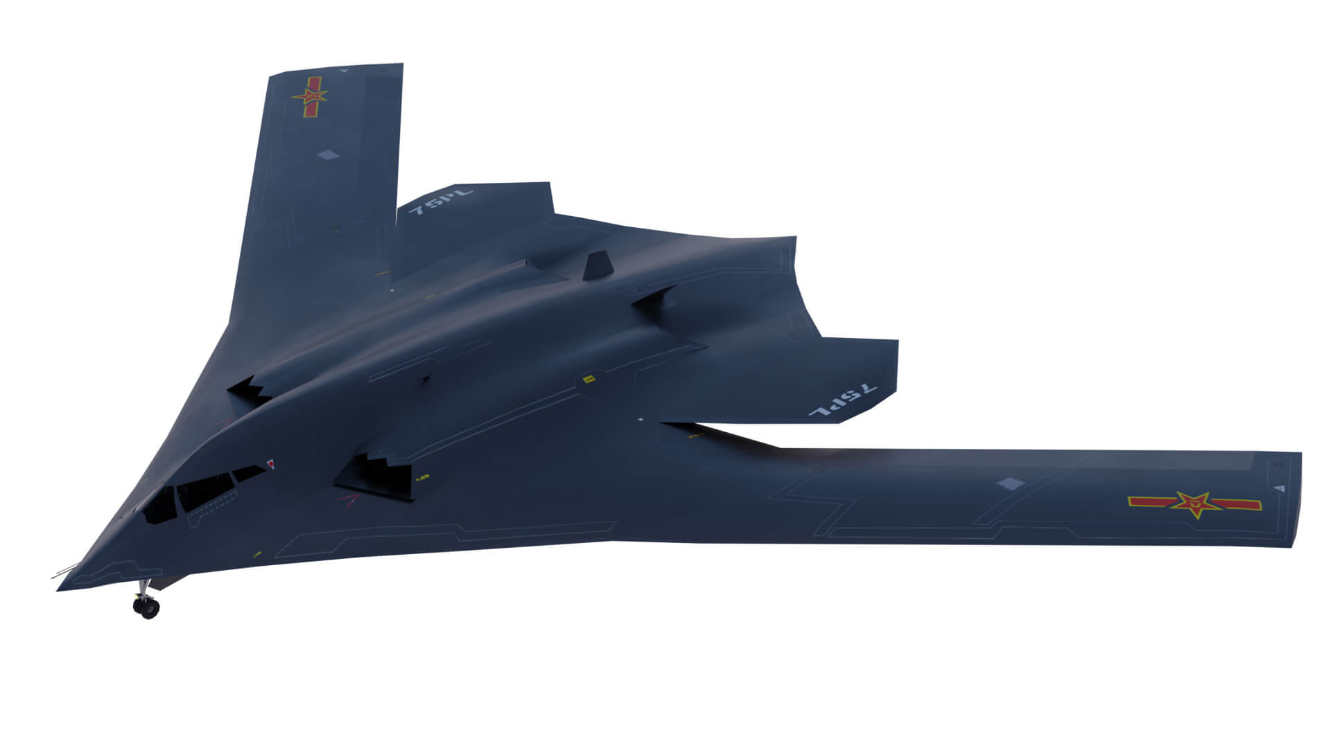 Xian H-20 Stealth Bomber 3D Model by NETRUNNER_pl
