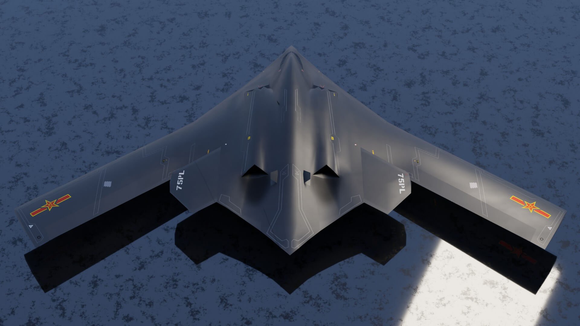 Xian H-20 Stealth Bomber 3D Model by NETRUNNER_pl