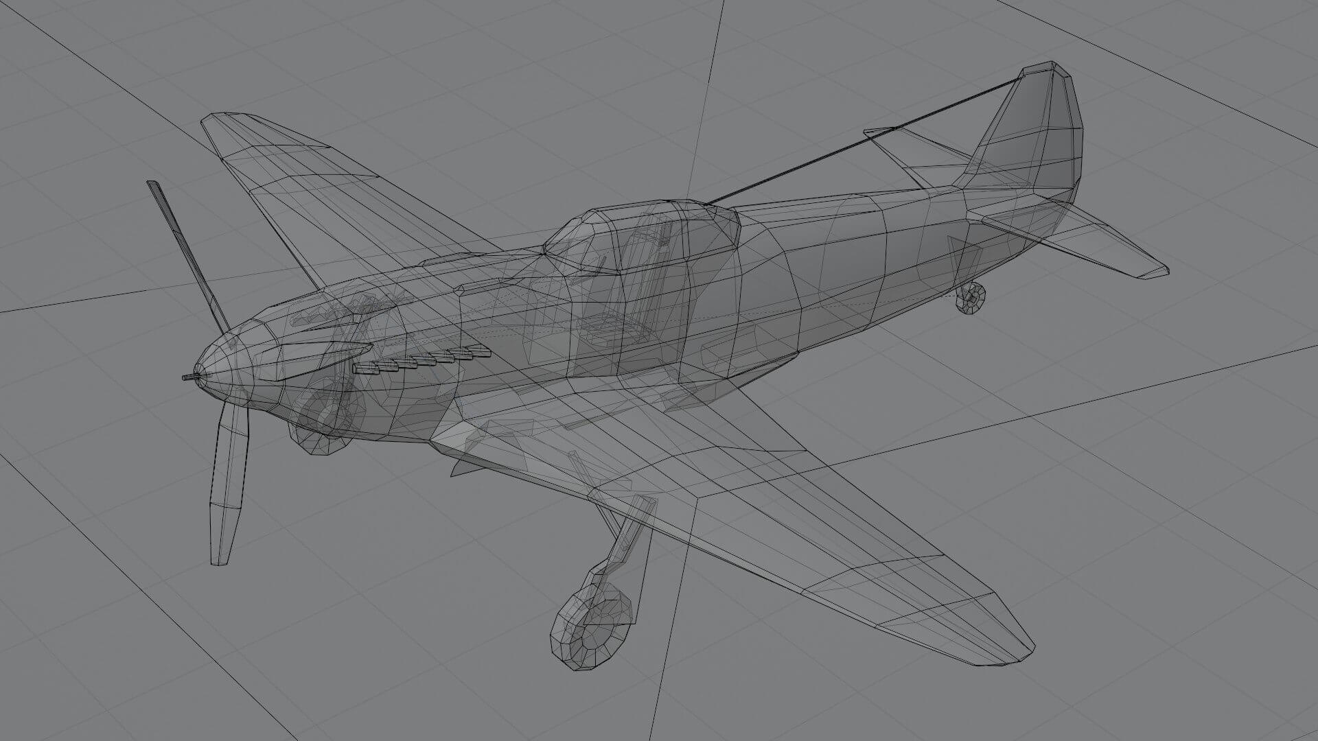 Yakovlev YAK-3 WW2 Fighter 3D Model by NETRUNNER_pl