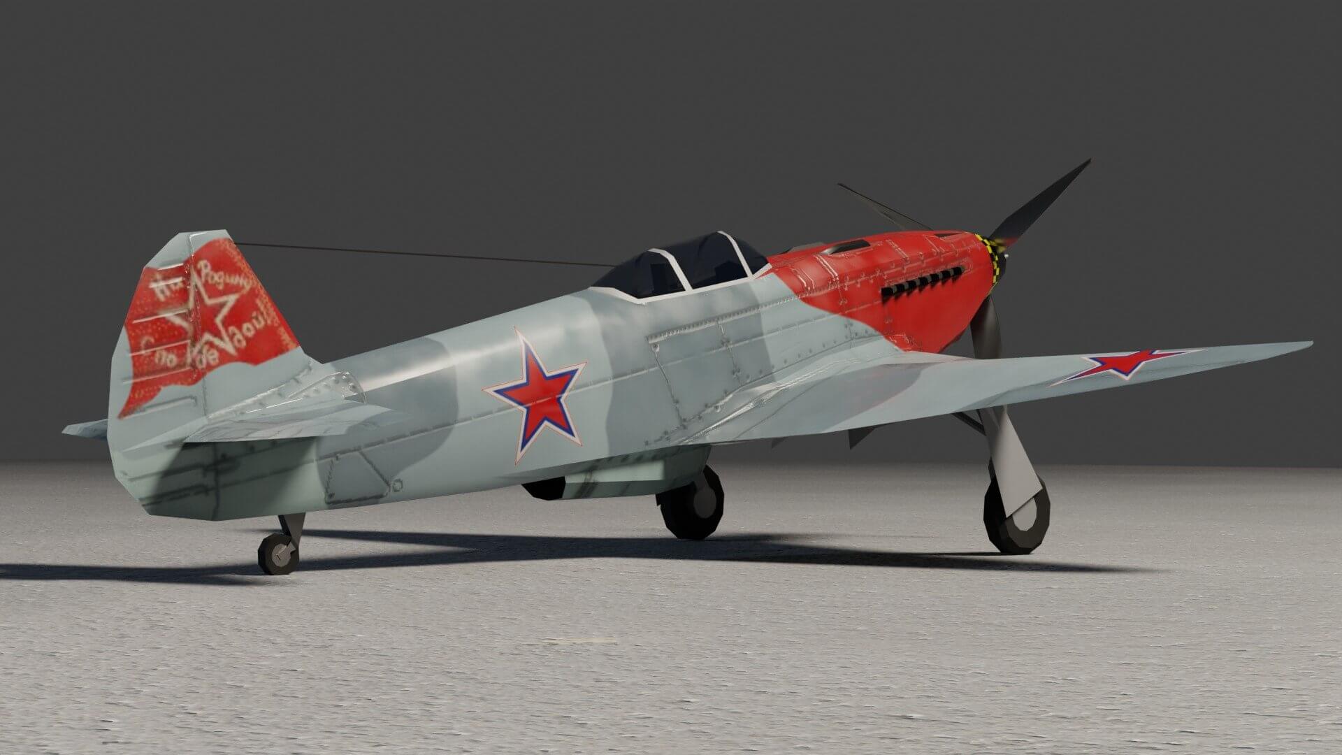 Yakovlev YAK-3 WW2 Fighter 3D Model by NETRUNNER_pl