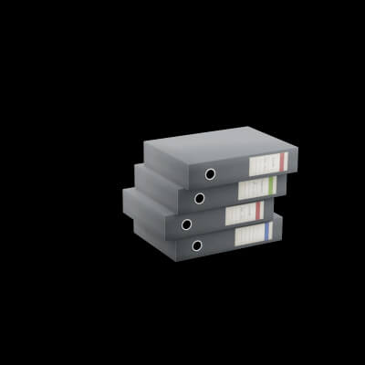 Black Box Folders - 3D Model by Neuroforge3D
