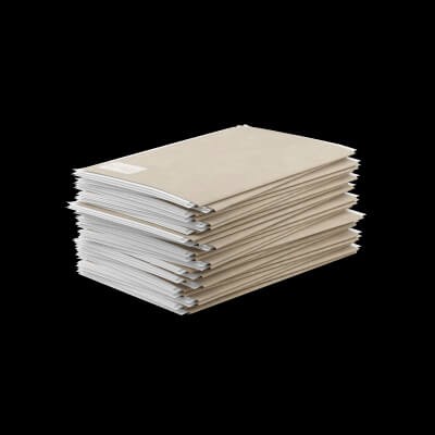 Card Folder Pile - 3D Model by Neuroforge3D