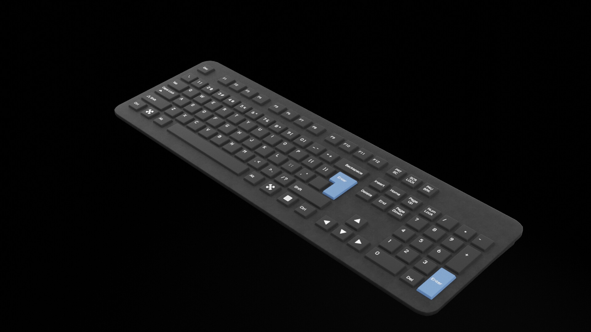 Computer Keyboard - Free 3D Model by Neuroforge3D