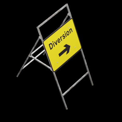 Diversion Road Sign - 3D Model by Neuroforge3D