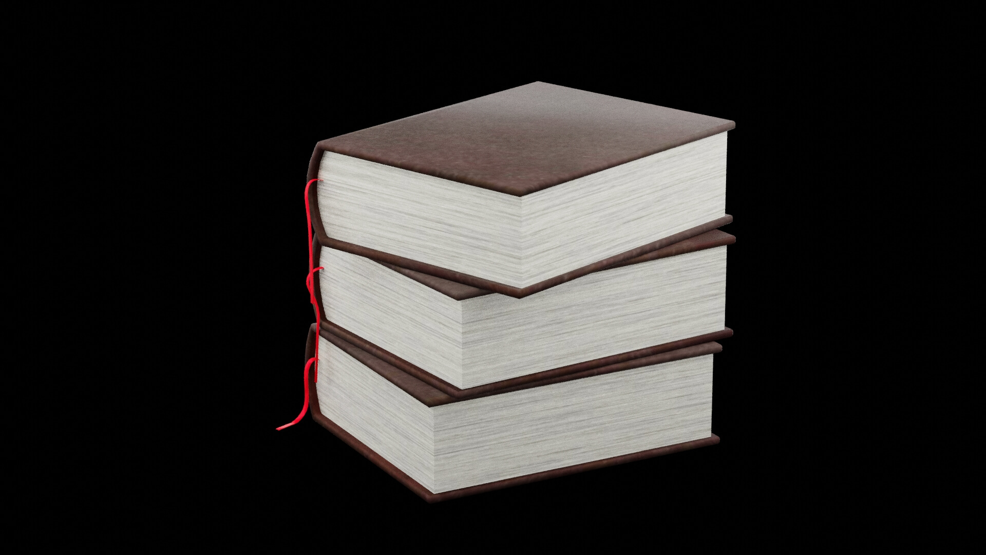 Three File Books - 3D Model by Neuroforge3D