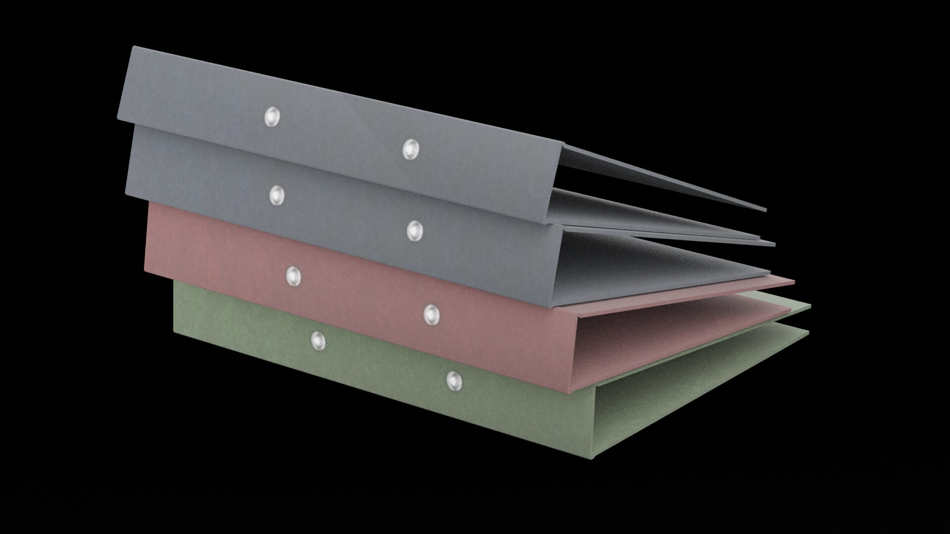 colored Folders - 3D Model by Neuroforge3D