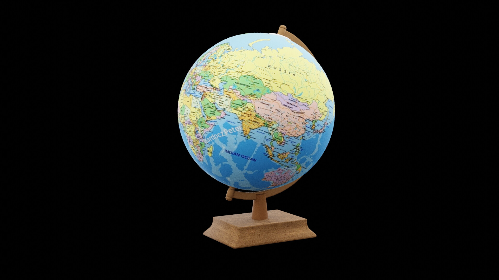 World Globe Map - 3D Model by Neuroforge3D