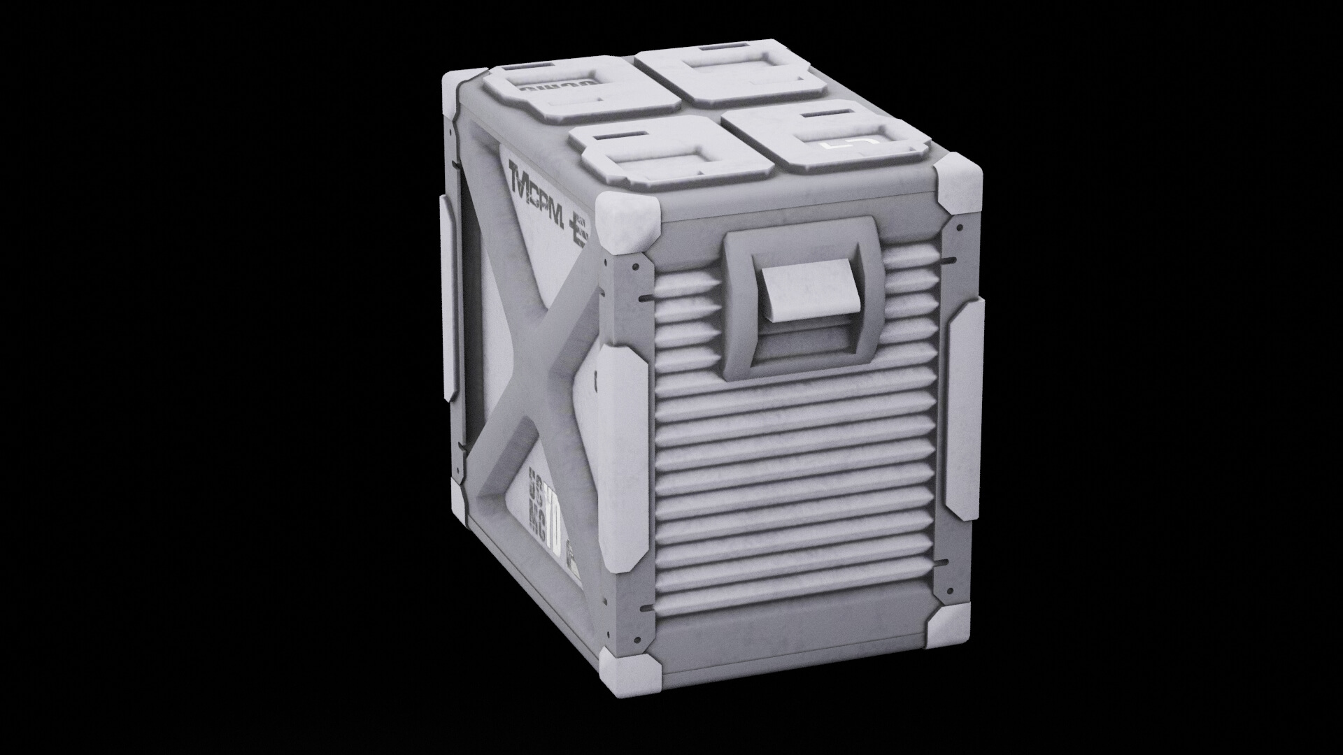 Gray Sci-Fi Bioware Container 3D Model by Neuroforge3D