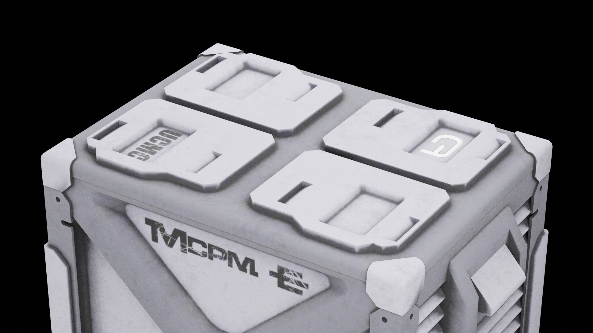 Gray Sci-Fi Bioware Container 3D Model by Neuroforge3D