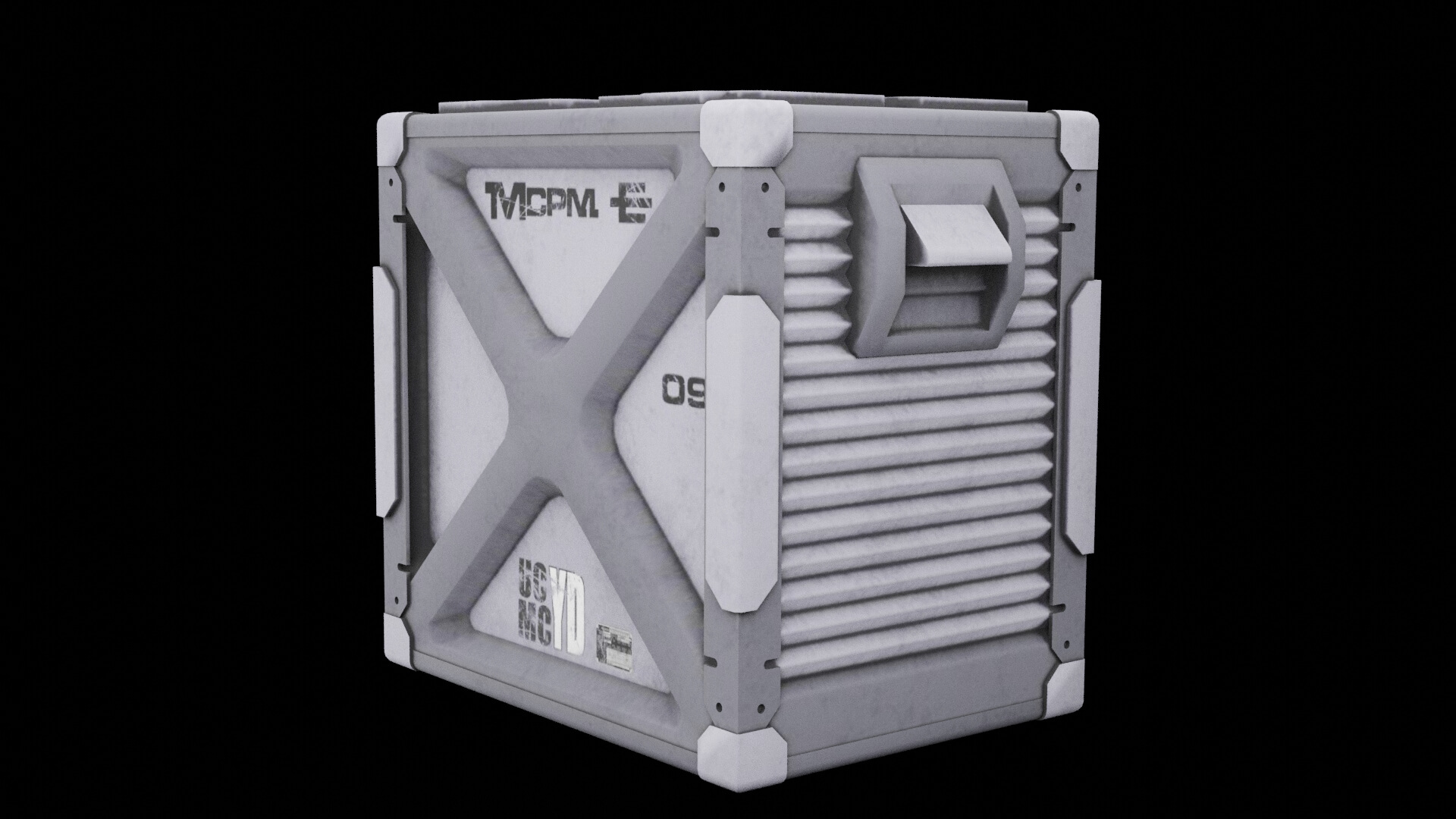 Gray Sci-Fi Bioware Container 3D Model by Neuroforge3D